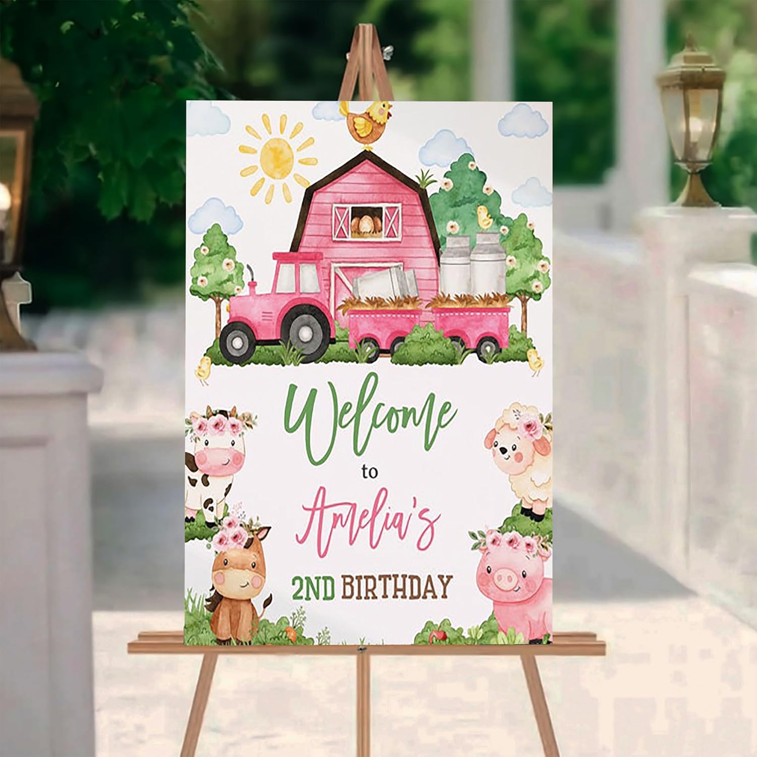 Farm Birthday Welcome Sign, Barn Animals Girl 1St Birthday Party Decor ...