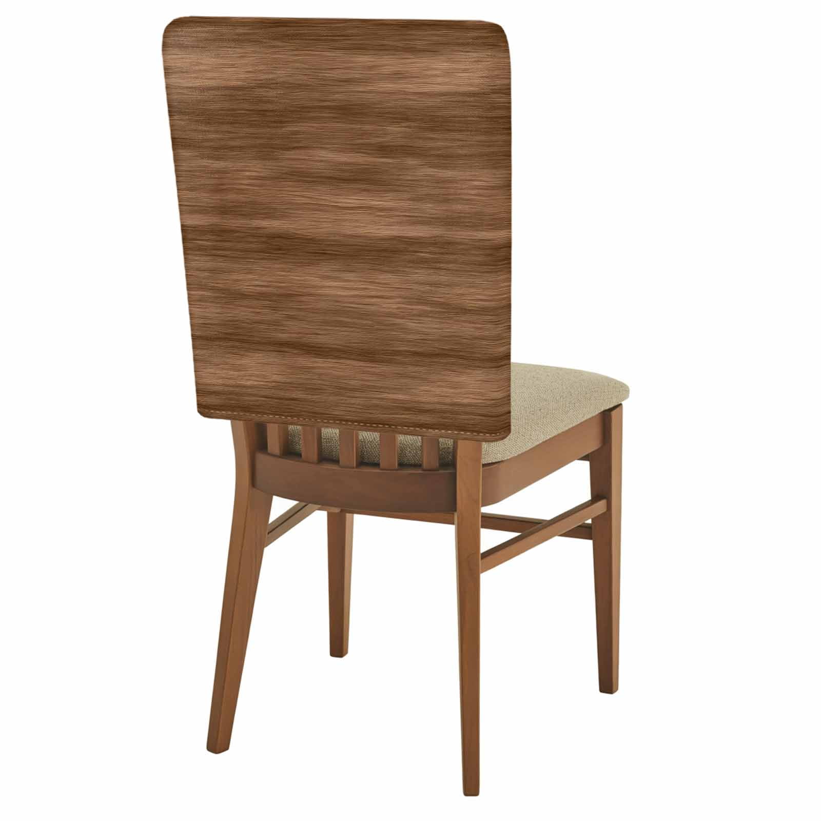 Farm Brown Wooden Texture Chair Back Covers Set of 6, Country Style ...