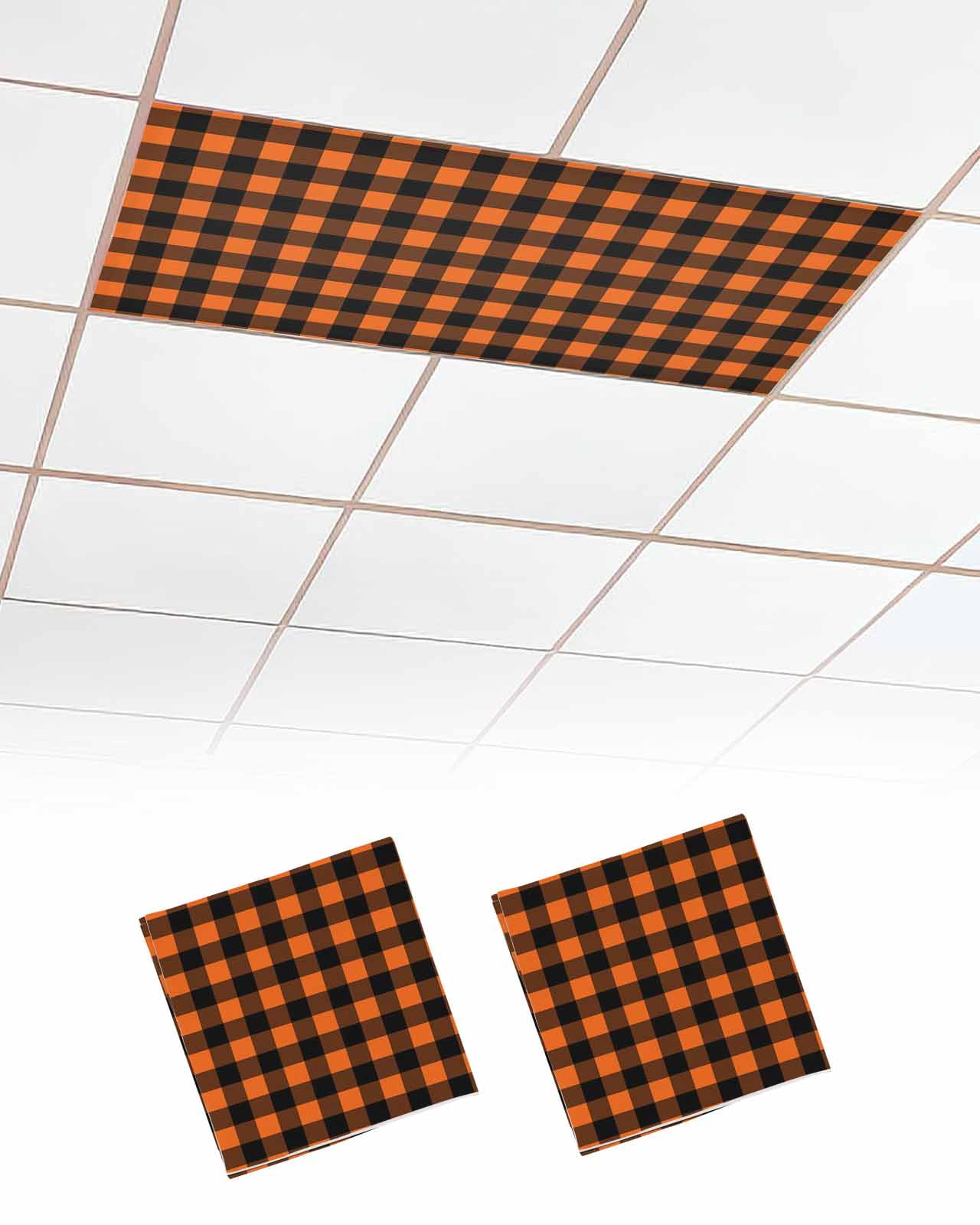 Farm Buffalo Plaid Fluorescent Light Covers for Ceiling Lights 4x2 feet ...