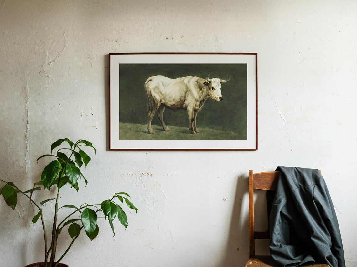 Farm Bull Country Wall Art, Unframed Paper Print Size 24x36 - Walmart.com