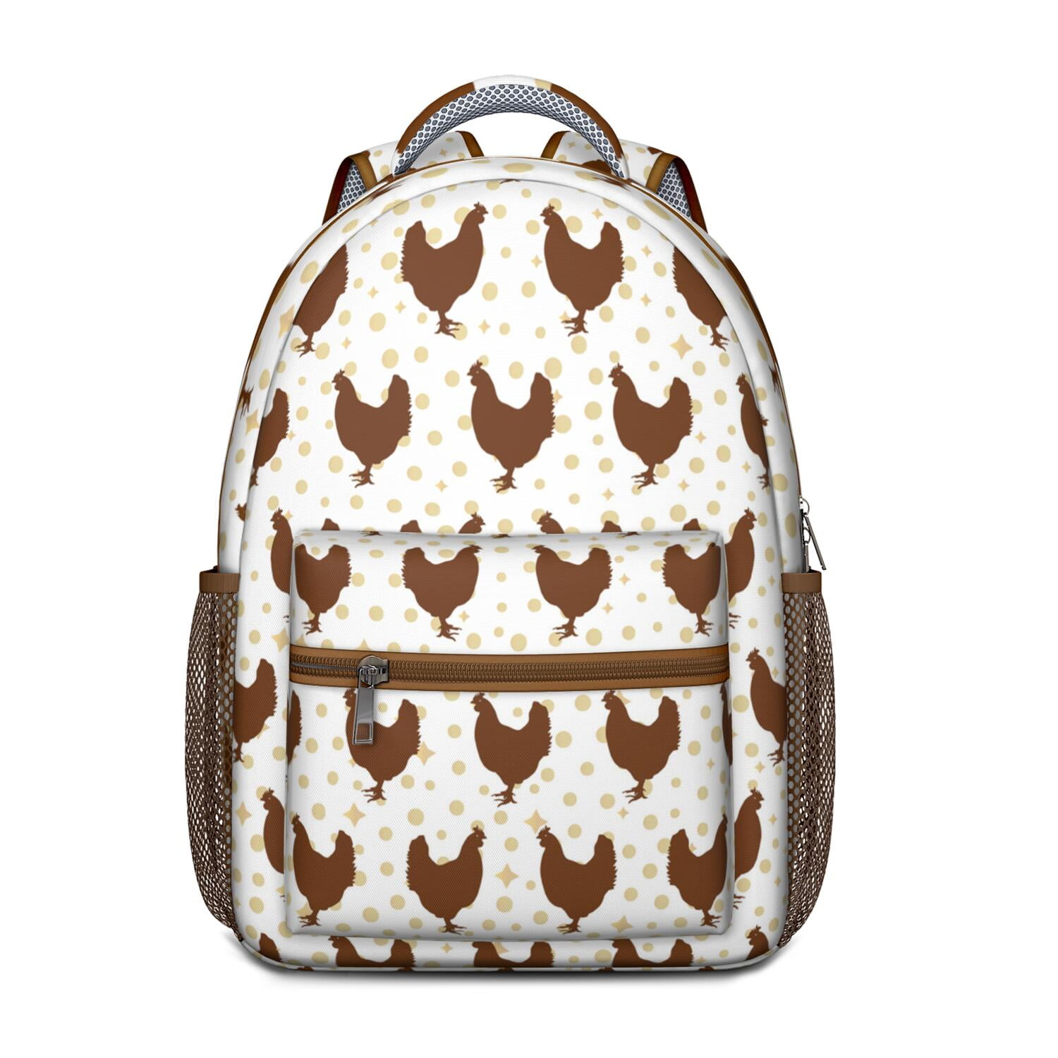Farm Chicken Aesthetic Backpack - Waterproof School Bag with Hen and ...