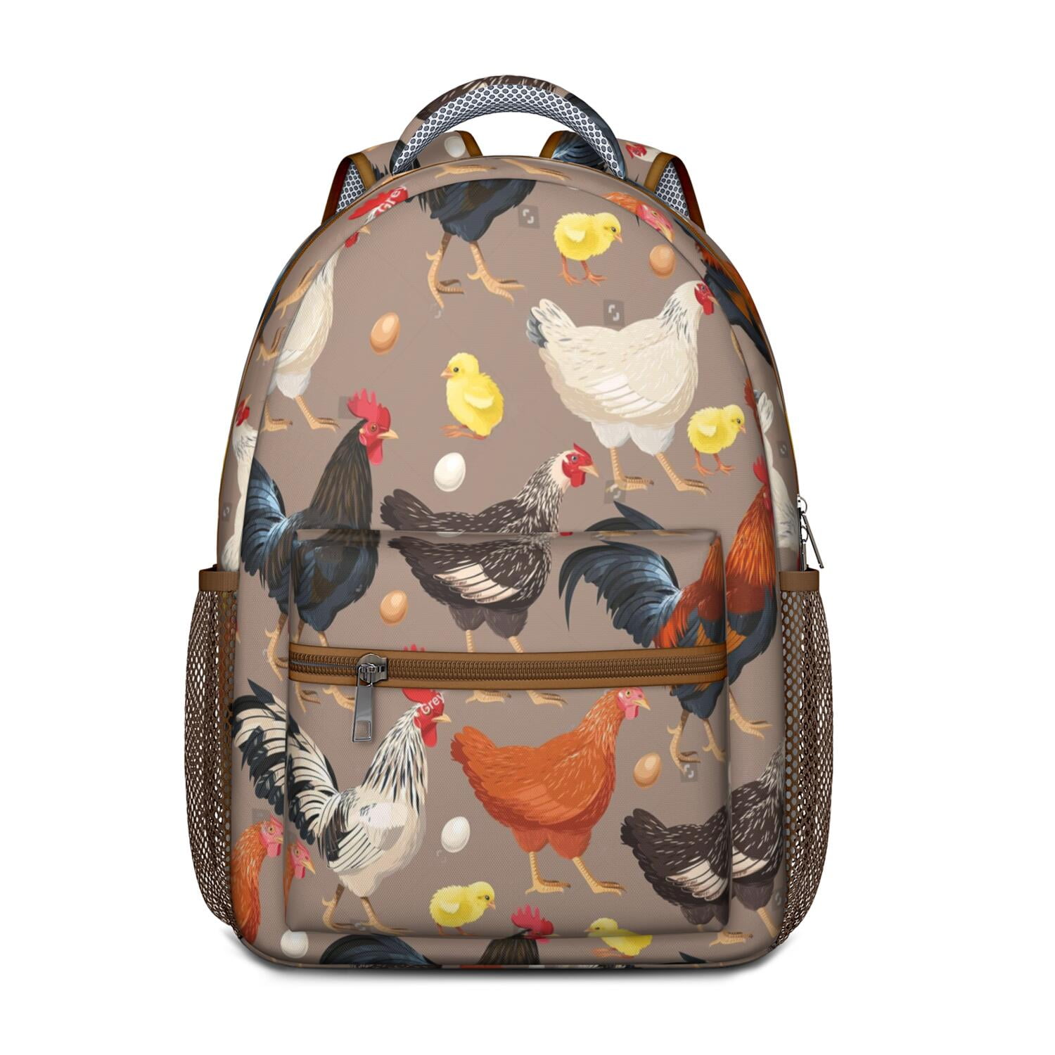 Farm Chicken Aesthetic Backpack - Waterproof School Bag with Hen and ...