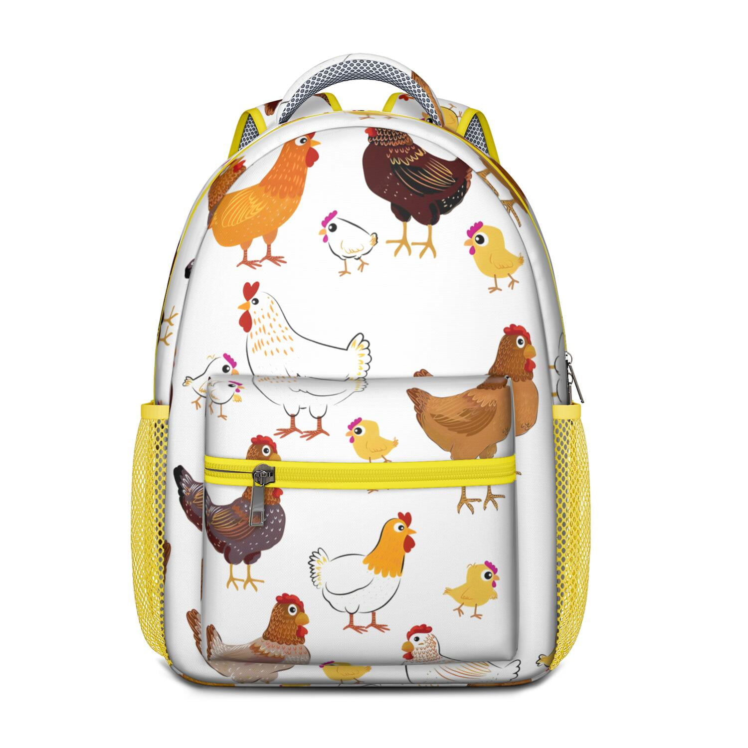 Farm Chicken Aesthetic Backpack - Waterproof School Bag with Hen and ...