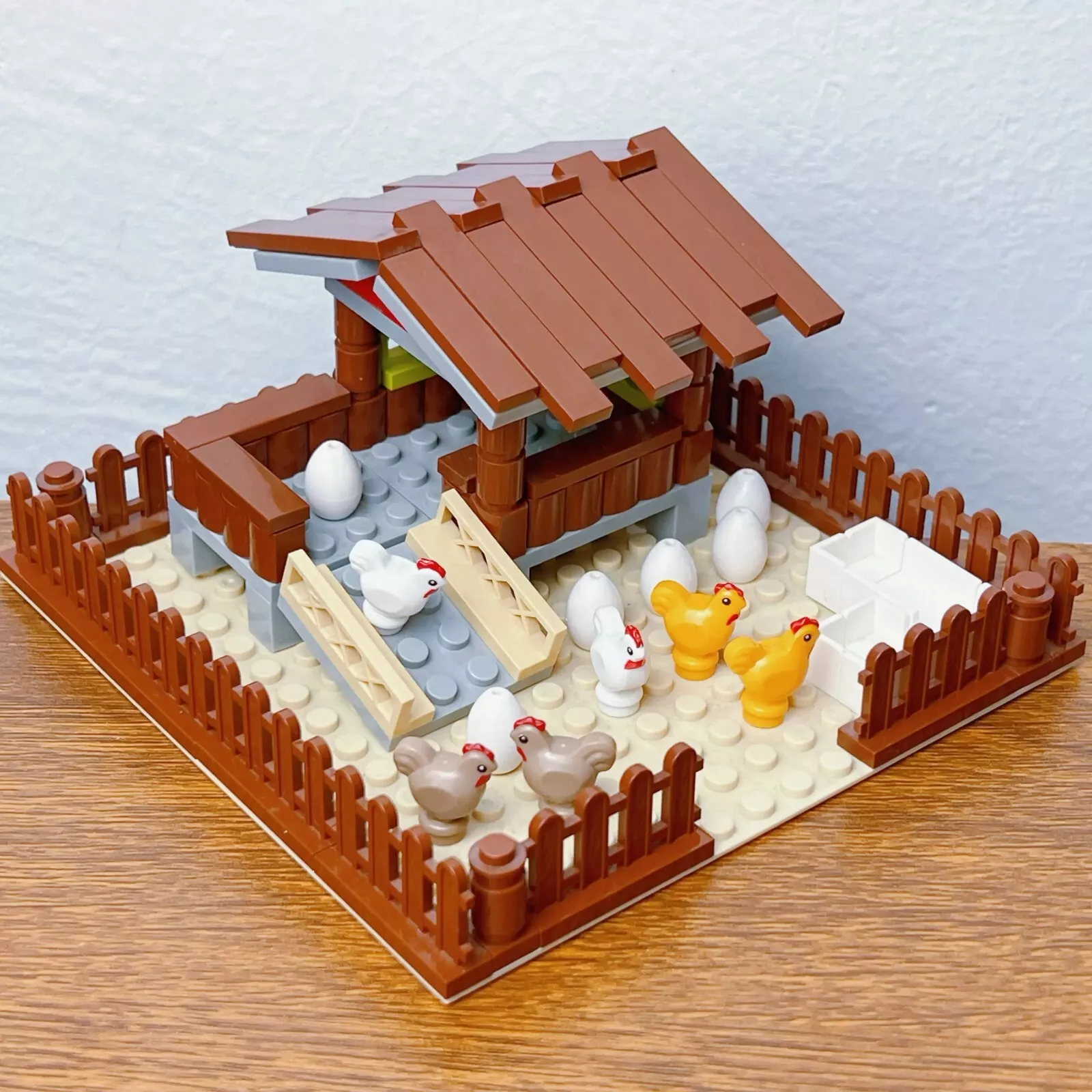 Farm Chicken Coop Building Blocks - MOC Henhouse Toy Set for Kids and ...