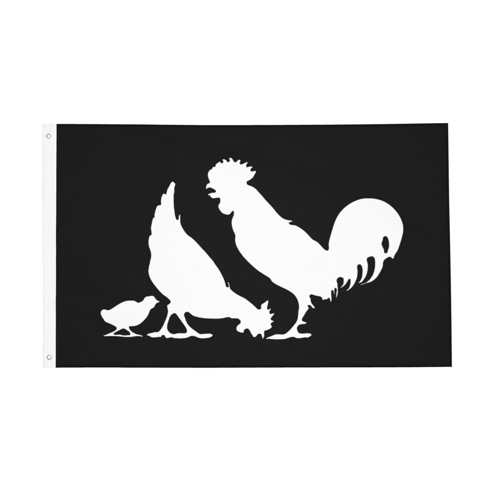 Farm Chicken Rooster Flag 3x5 Ft Outdoor Indoor With Grommet Garden ...
