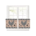 Farm Chicken Star Black White Plaid Short Blackout Curtains 24 Inch ...