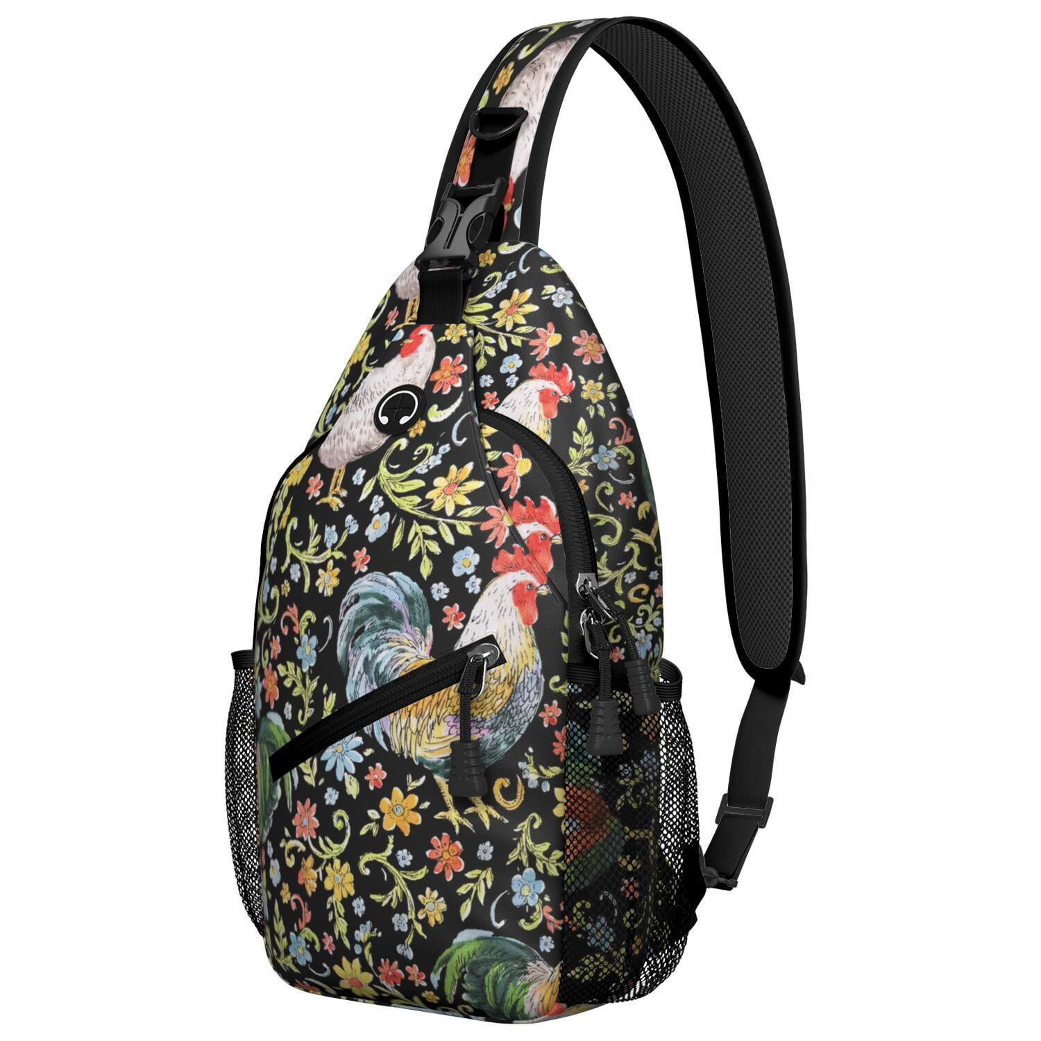 Farm Chicken and Egg Crossbody Sling Bag, Funny Rooster Hen Chick ...