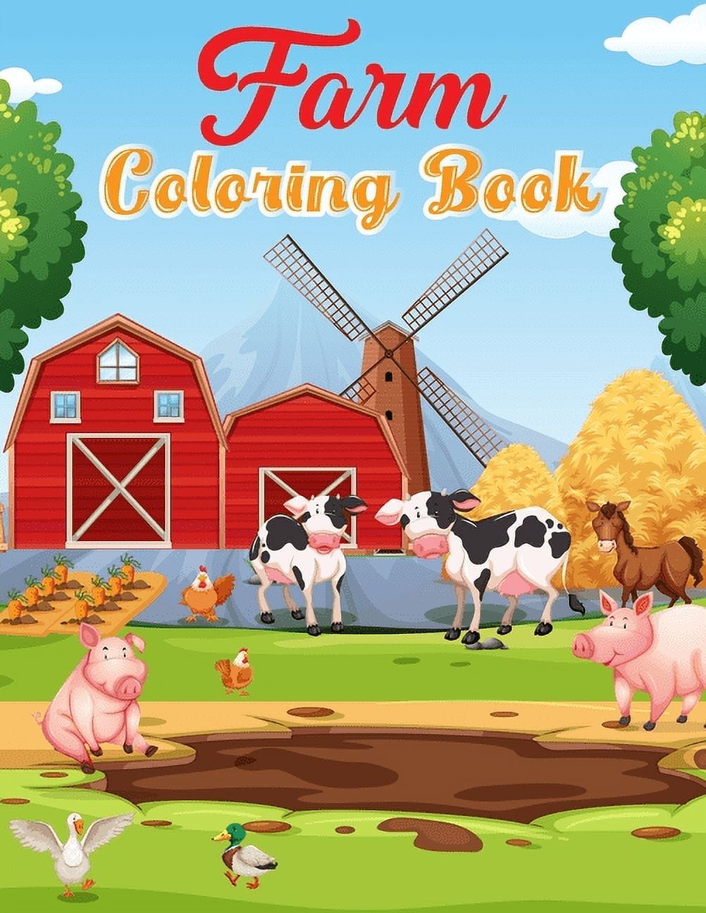 Farm Coloring Book : A Farm animal Coloring Book with Fun, Easy ...