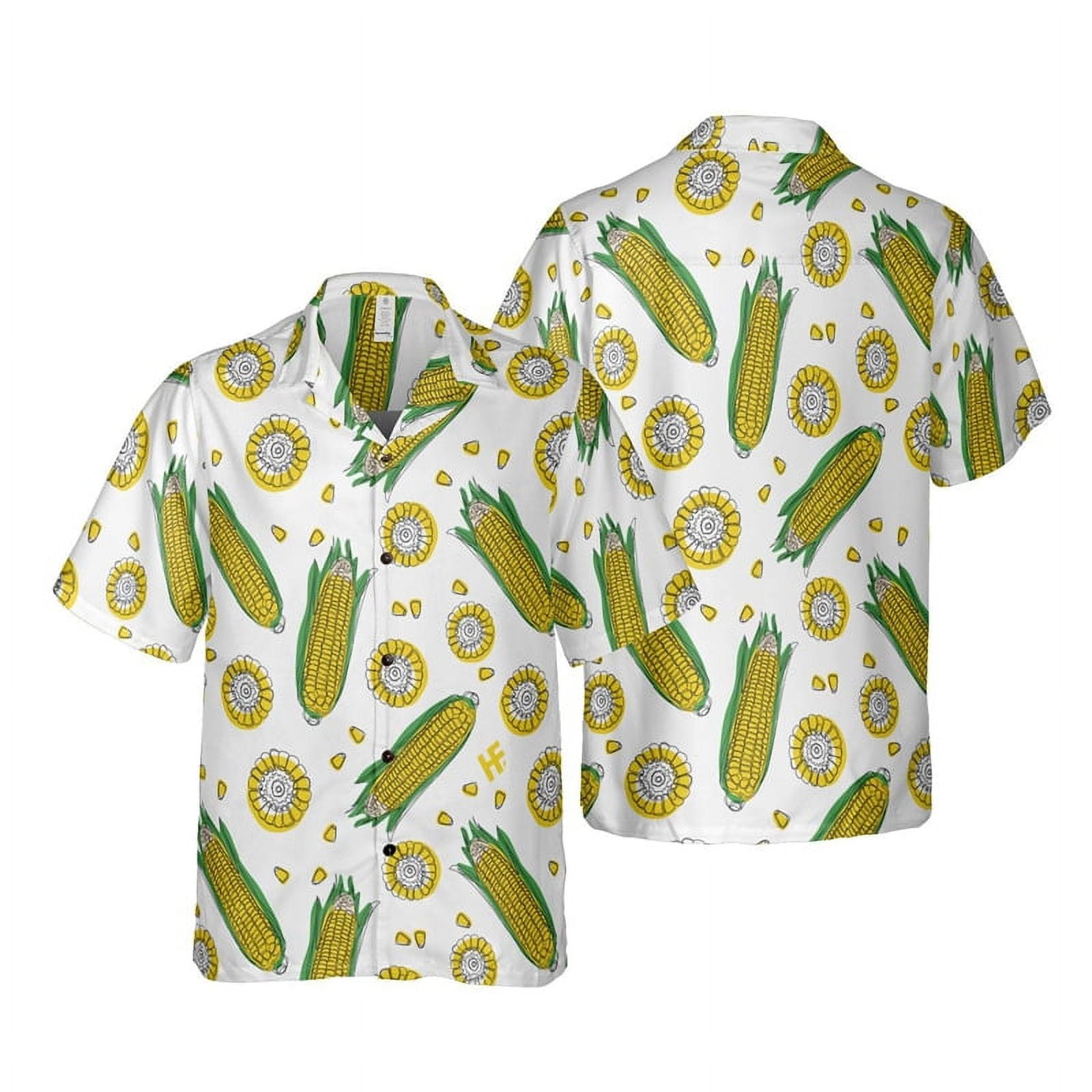 Farm Corn 3D Printed Shirts For Men Clothes Hawaiian Corn On Cob ...