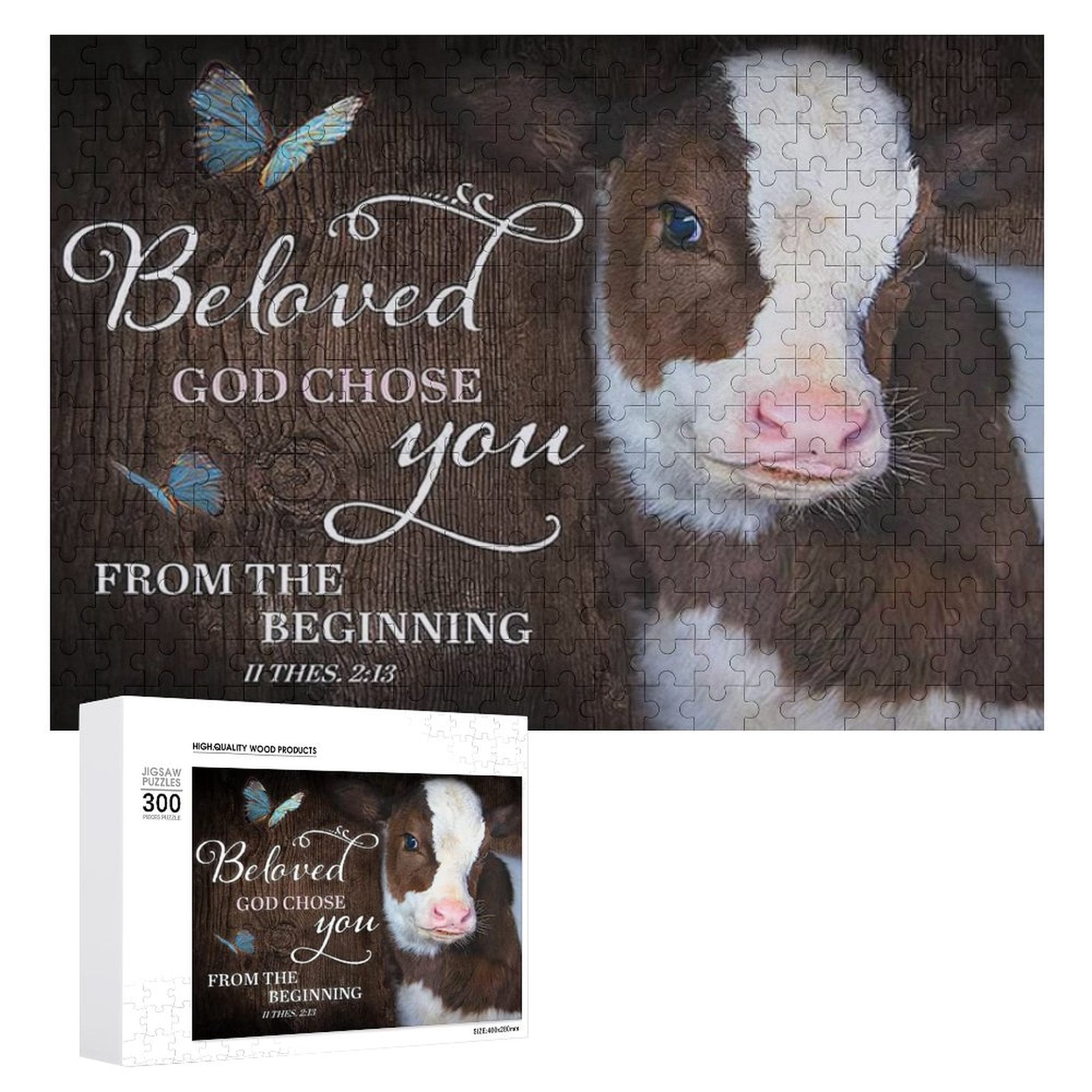 Farm Cow 300 Piece Jigsaw Puzzle for Adults and Families - God Chose ...