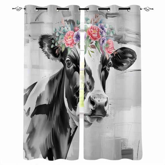 Farm Cow Blackout Curtains for Bedroom/Living Room, Thermal Insulated ...