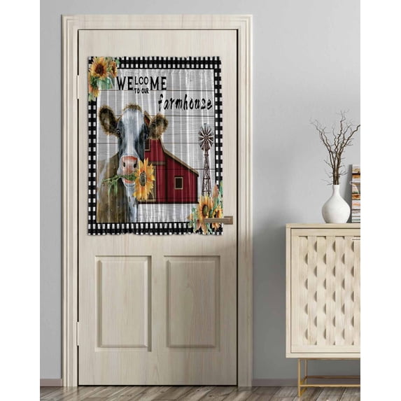 Farm Cow Blackout Curtains, French Door Curtains for Door Window ...