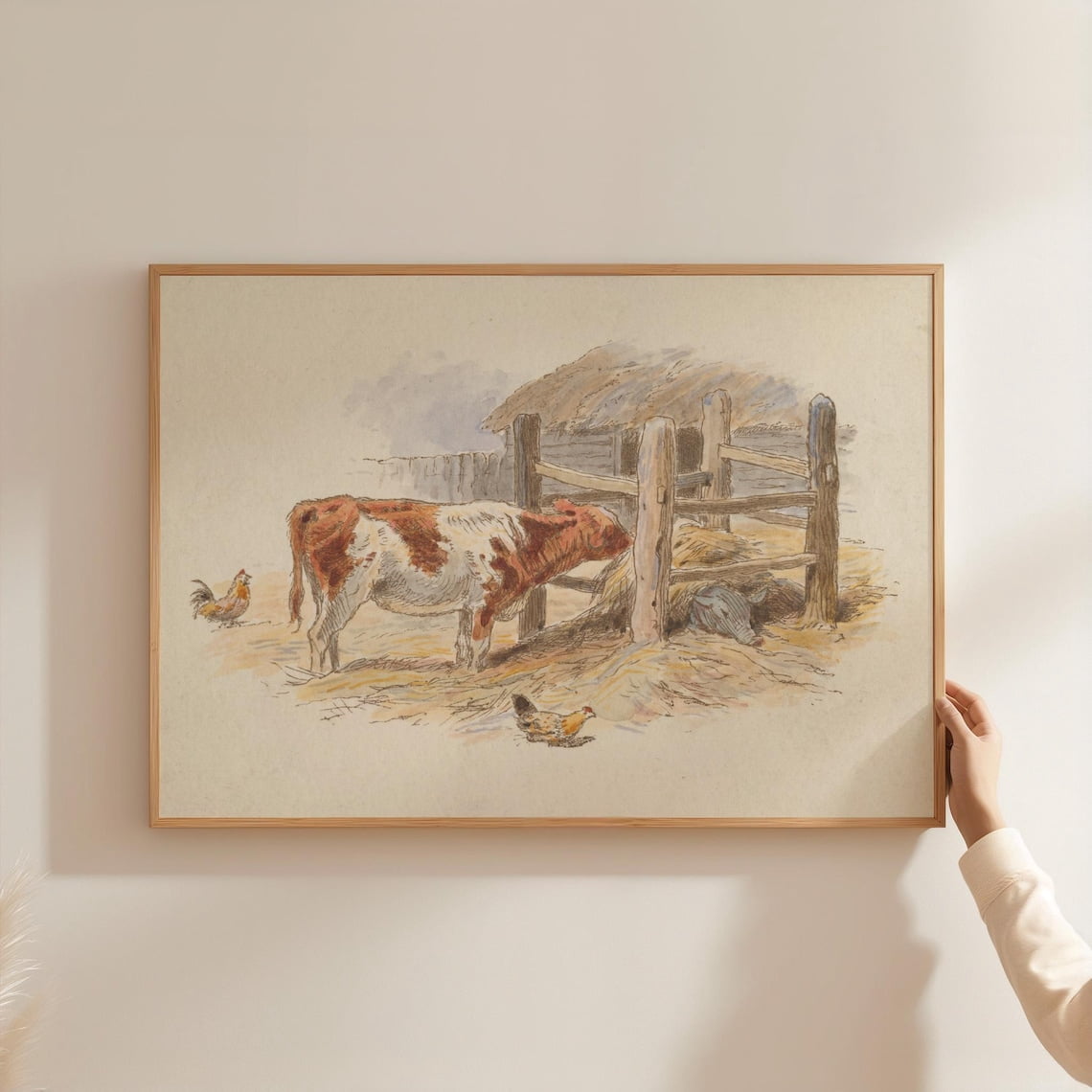 Farm Cow Nursery Wall Art Poster, Unframed Size 24x36 - Walmart.com