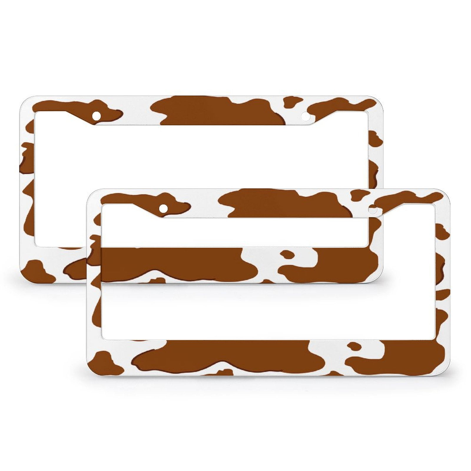 Farm Cow Skin Cartoon License Plate Frame 2 Pack License Plate Frames ...