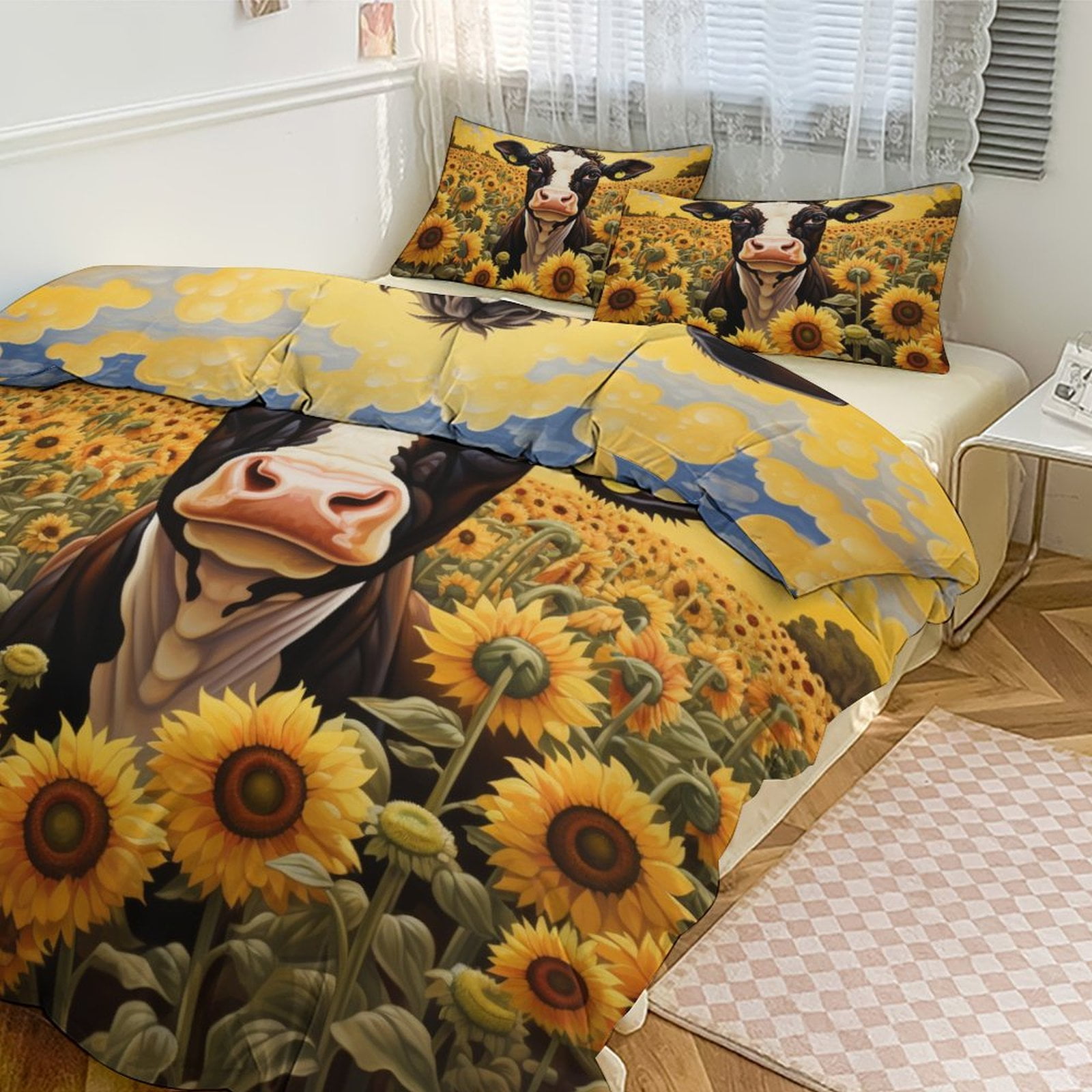 Farm Cows Bedding Set with Zipper Closure for Girls & Boys - Walmart.com