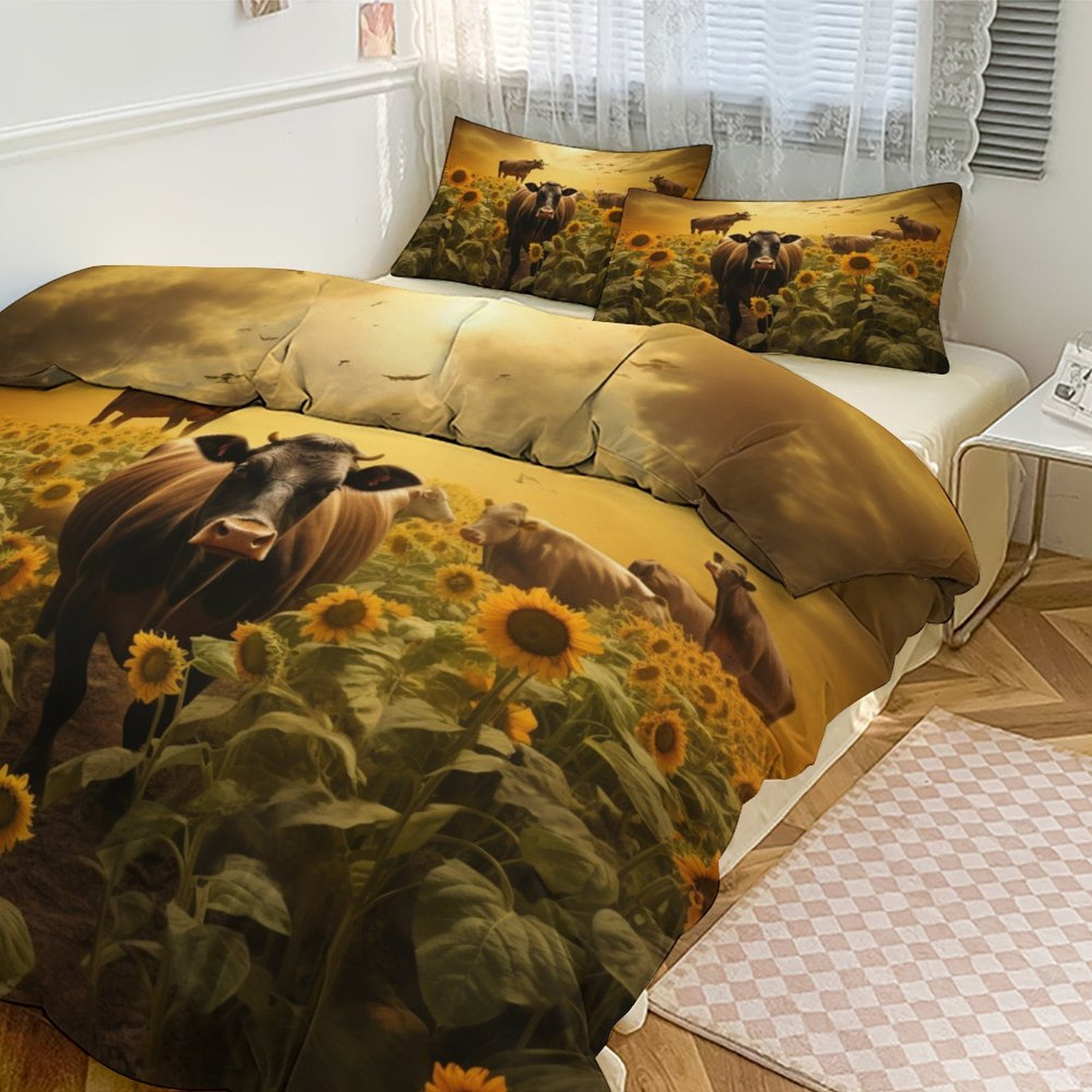 Farm Cows Bedding Set with Zipper Closure for Girls & Boys - Walmart.com
