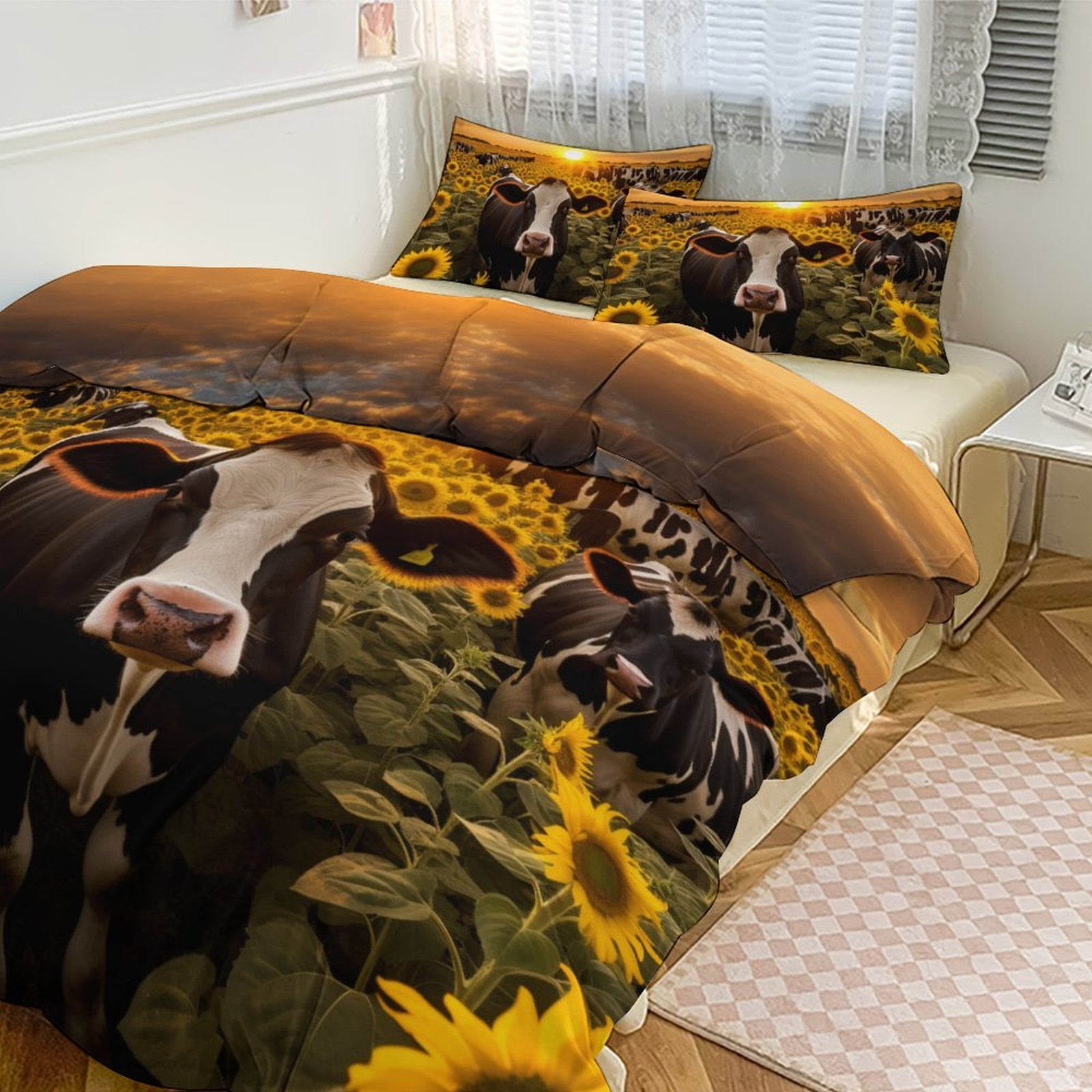 Farm Cows Bedding Set with Zipper Closure for Girls & Boys - Walmart.com