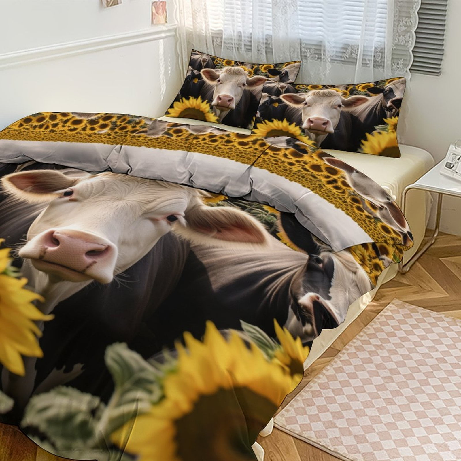 Farm Cows Bedding Set with Zipper Closure for Girls & Boys - Walmart.com