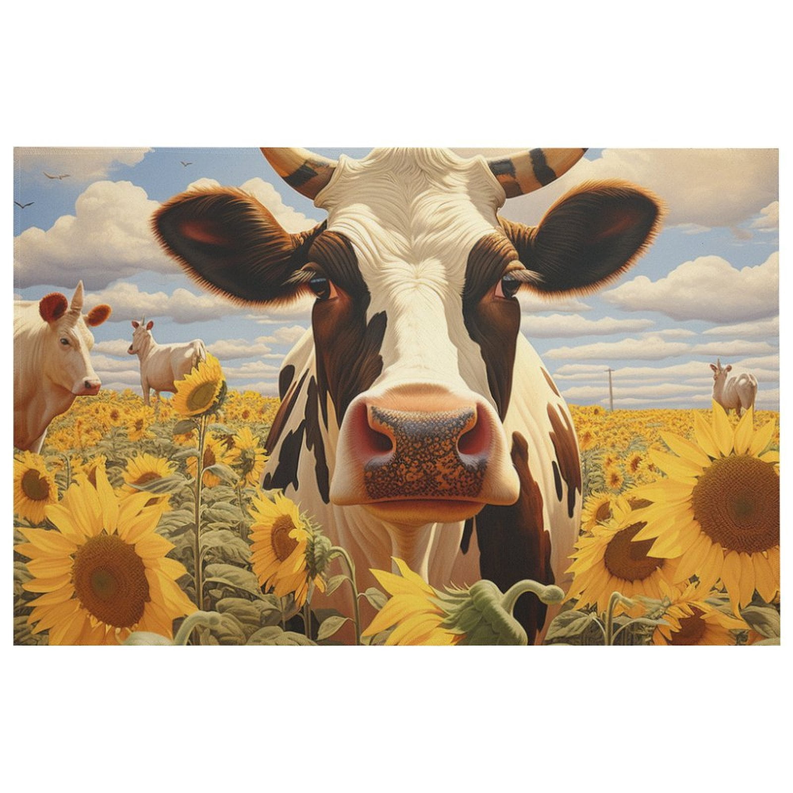 Farm Cows Rug - for Living Room, Bedroom, And Dining Room Bathroom ...