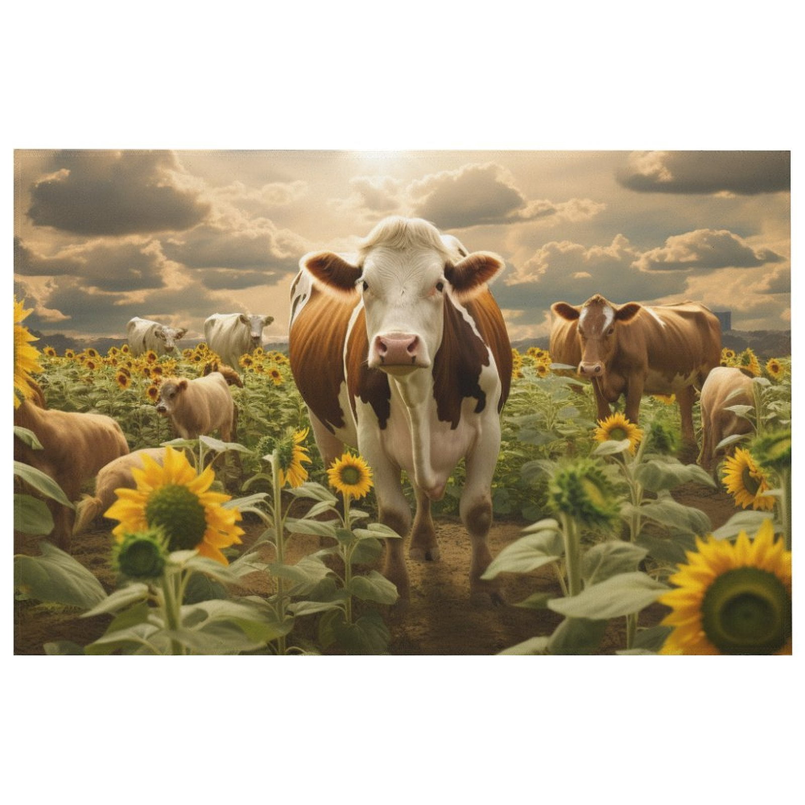 Farm Cows Rug - for Living Room, Bedroom, And Dining Room Bathroom ...