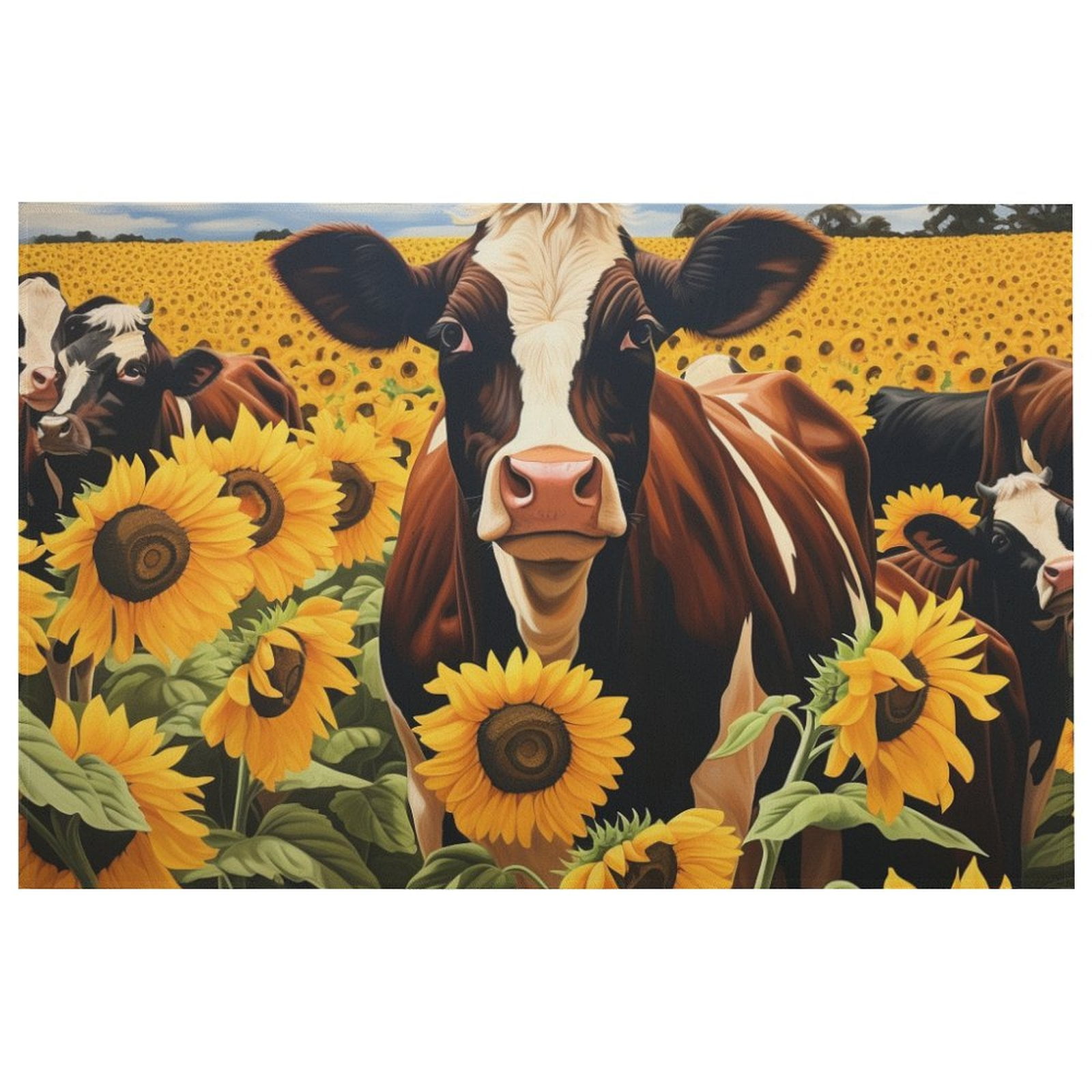 Farm Cows Rug - for Living Room, Bedroom, And Dining Room Bathroom ...