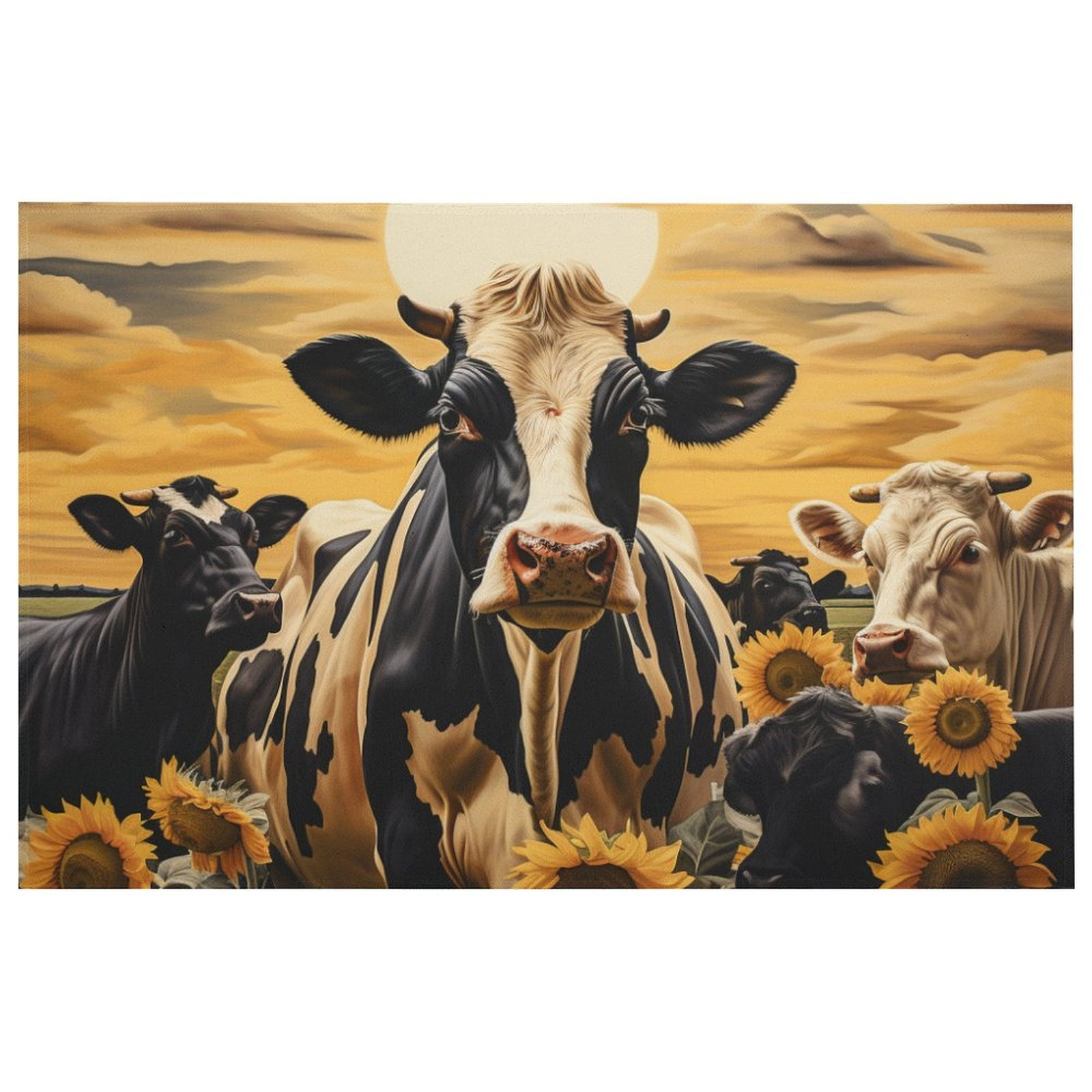 Farm Cows Rug - for Living Room, Bedroom, And Dining Room Bathroom ...