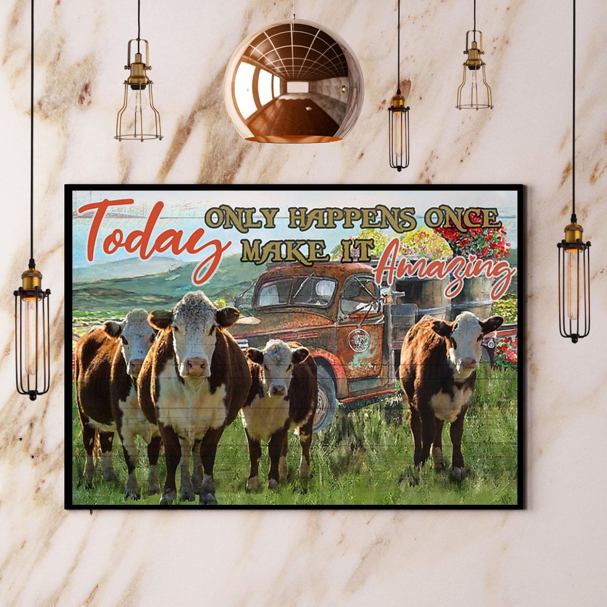 Farm Cows Today Only Happens Once Make It Amazing Old Truck Hereford ...