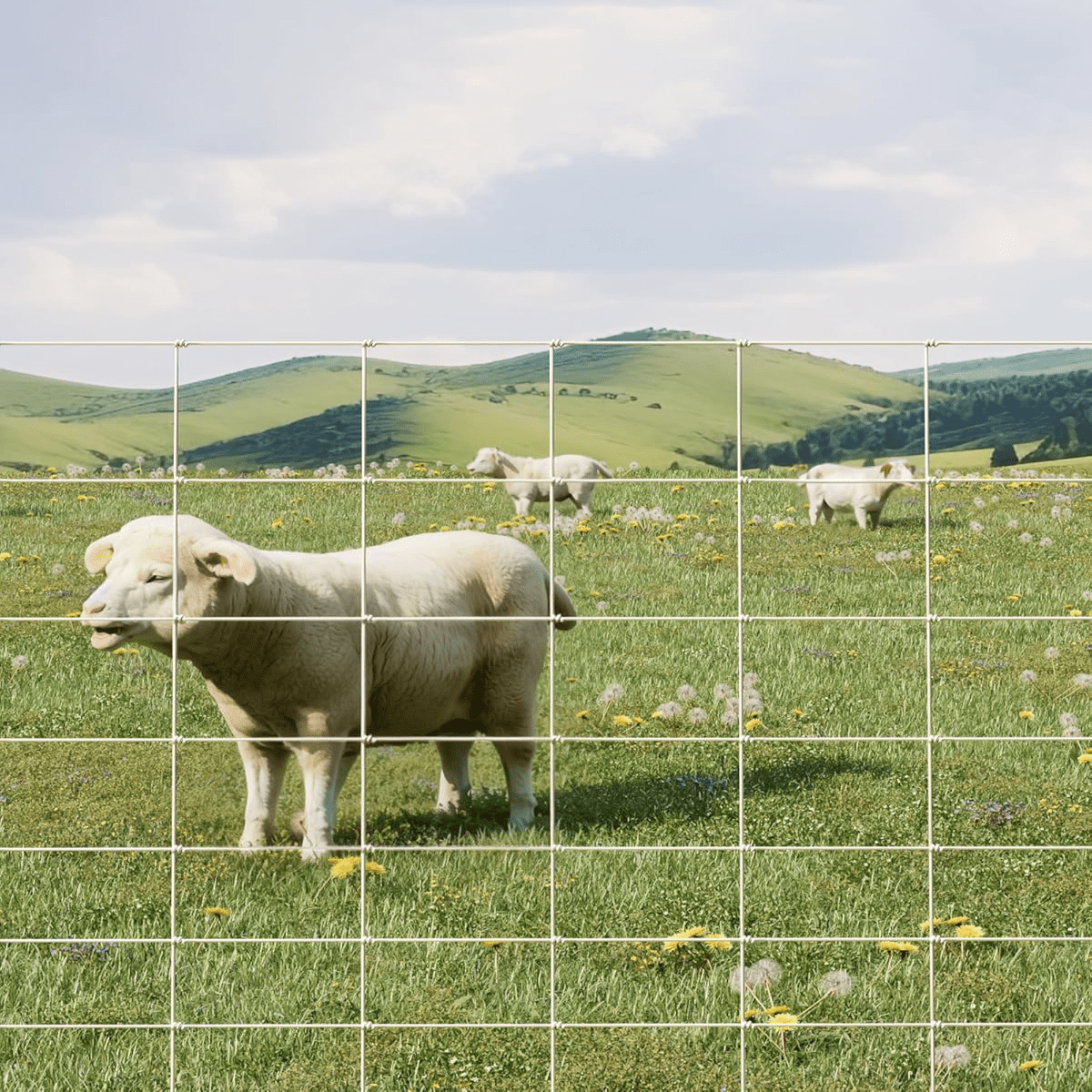 Farm Fence, 4ft x 328ft Heavy Zinc Coating Cattle Fence,Galvanized ...