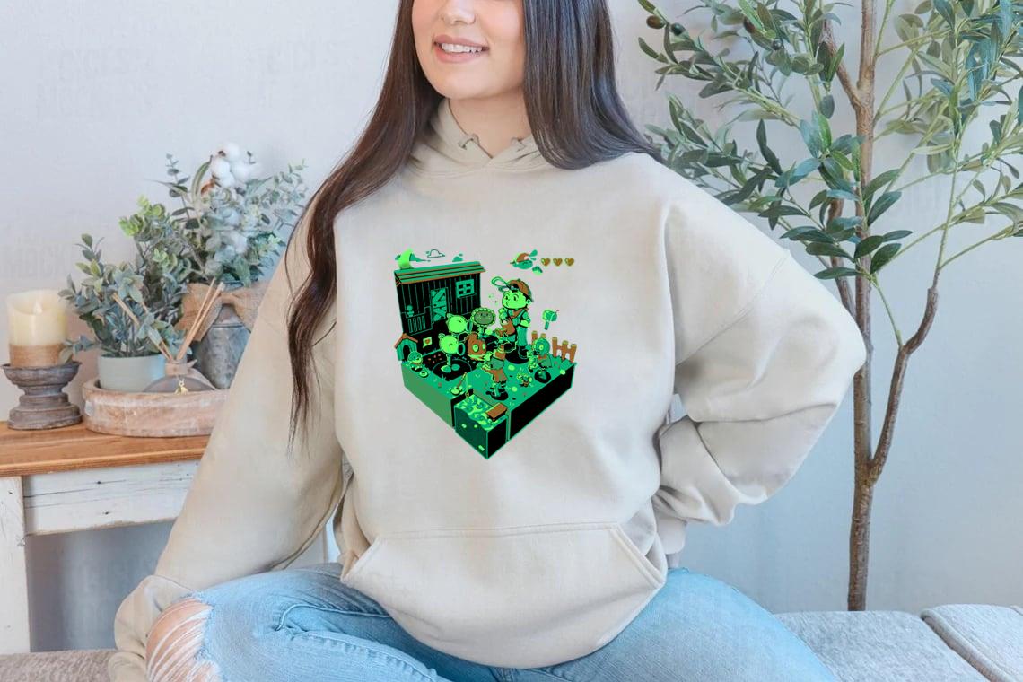 Farm Fight Mode Hoodie Farmer vs Zombies Survival Humor, for men ...