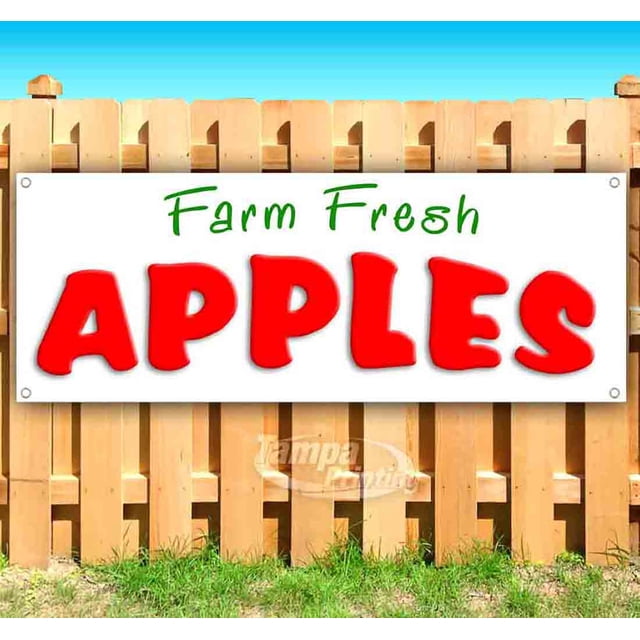 Farm Fresh Apples 13 oz Vinyl Banner With Metal Grommets - Walmart ...