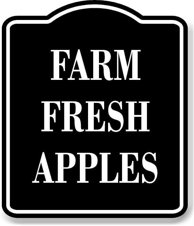 Farm Fresh Apples BLACK Aluminum Composite Sign, 8.5"x10" - Walmart.com
