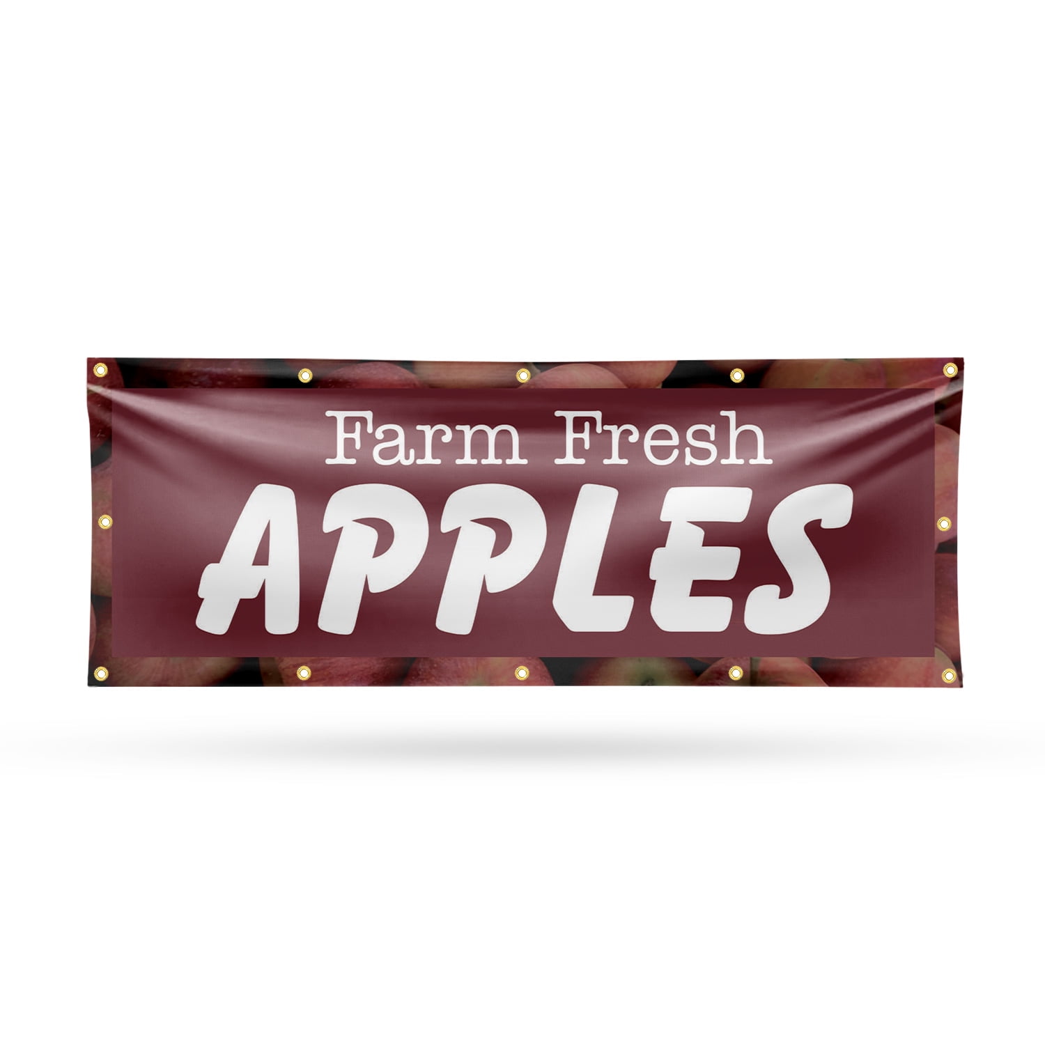 Farm Fresh Apples Banner Sign 48 Inch x 96 Inch | 13 oz Vinyl with ...