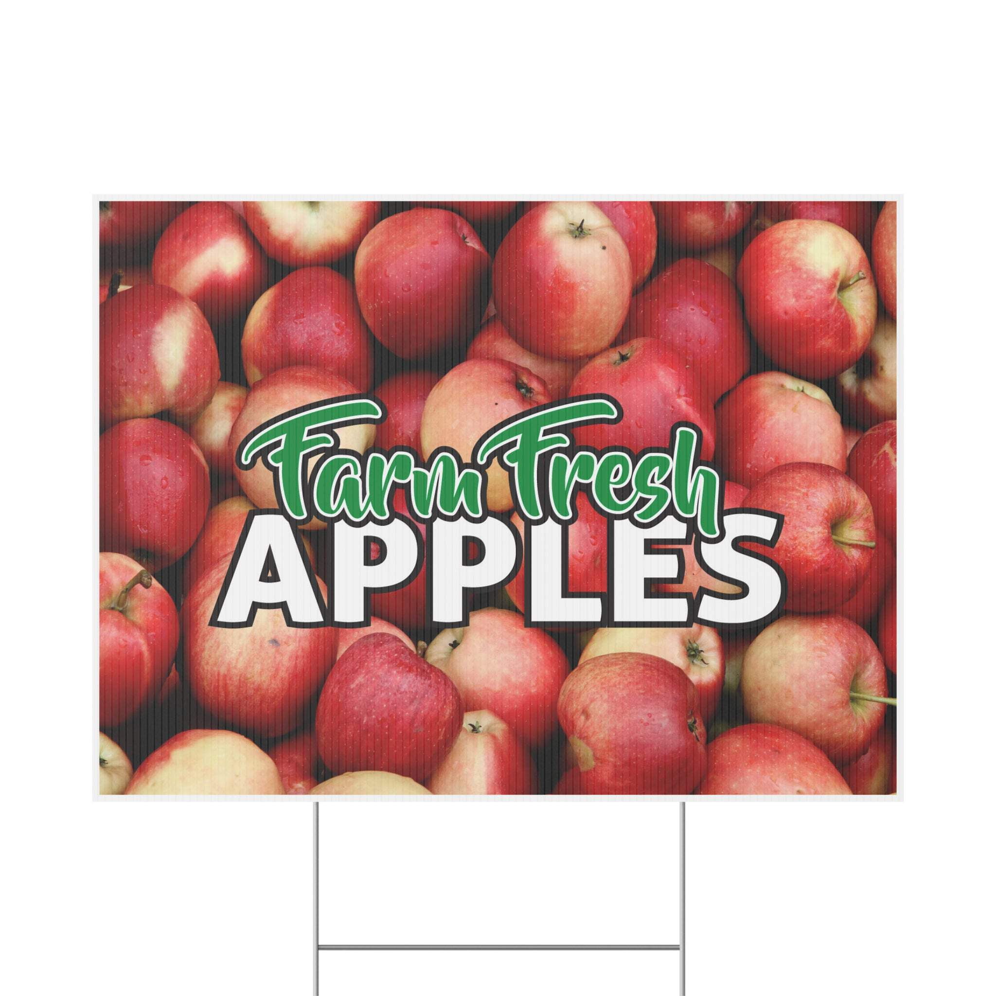 Farm Fresh Apples Sign, Apple Yard Sign - Walmart.com