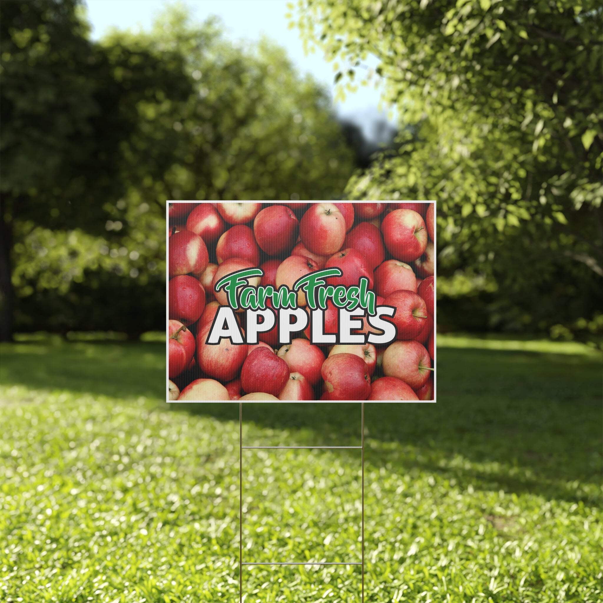 Farm Fresh Apples Sign, Apple Yard Sign - Walmart.com