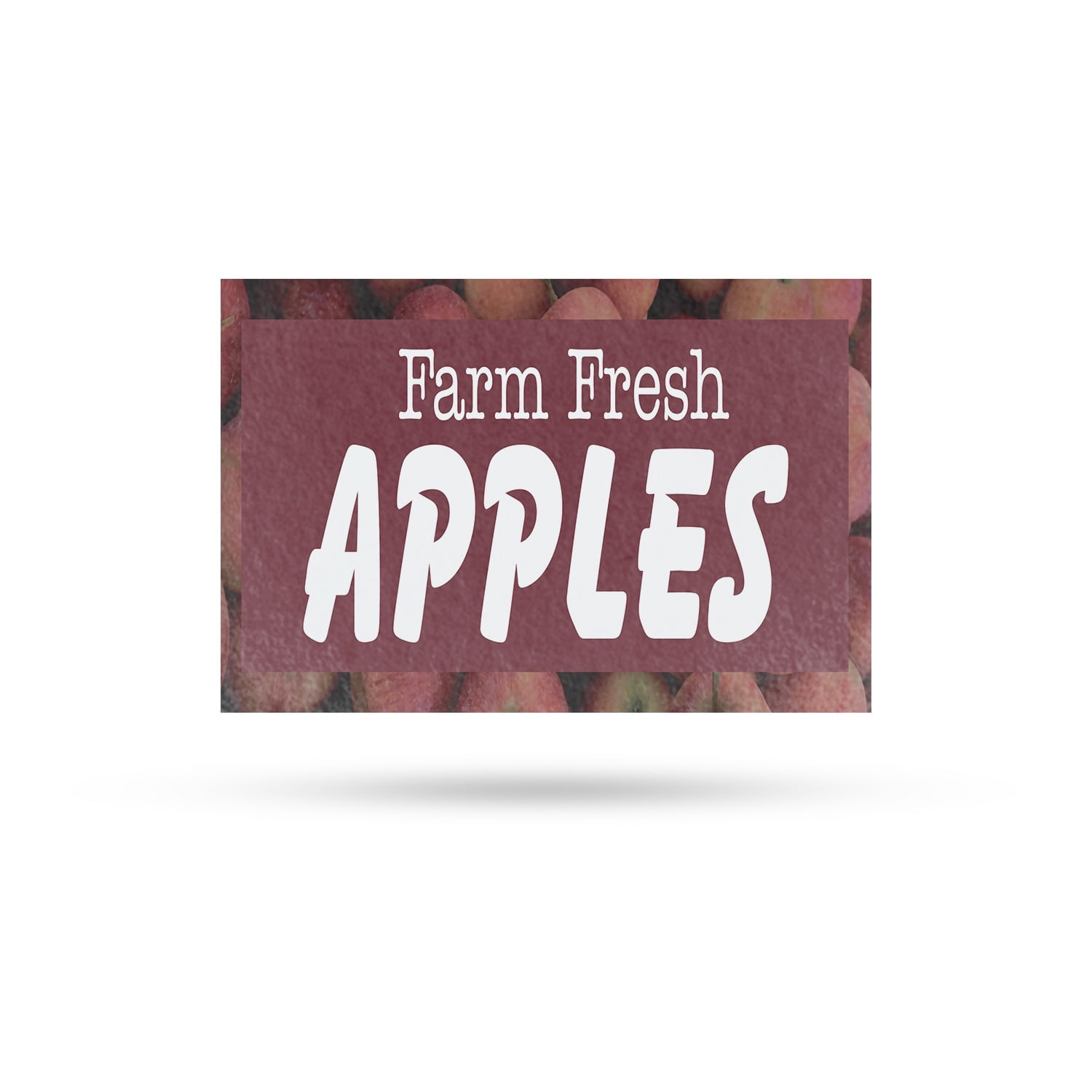 Farm Fresh Apples Vinyl Decal 12 Inch x 16 Inch Weatherproof Heavy-Duty ...
