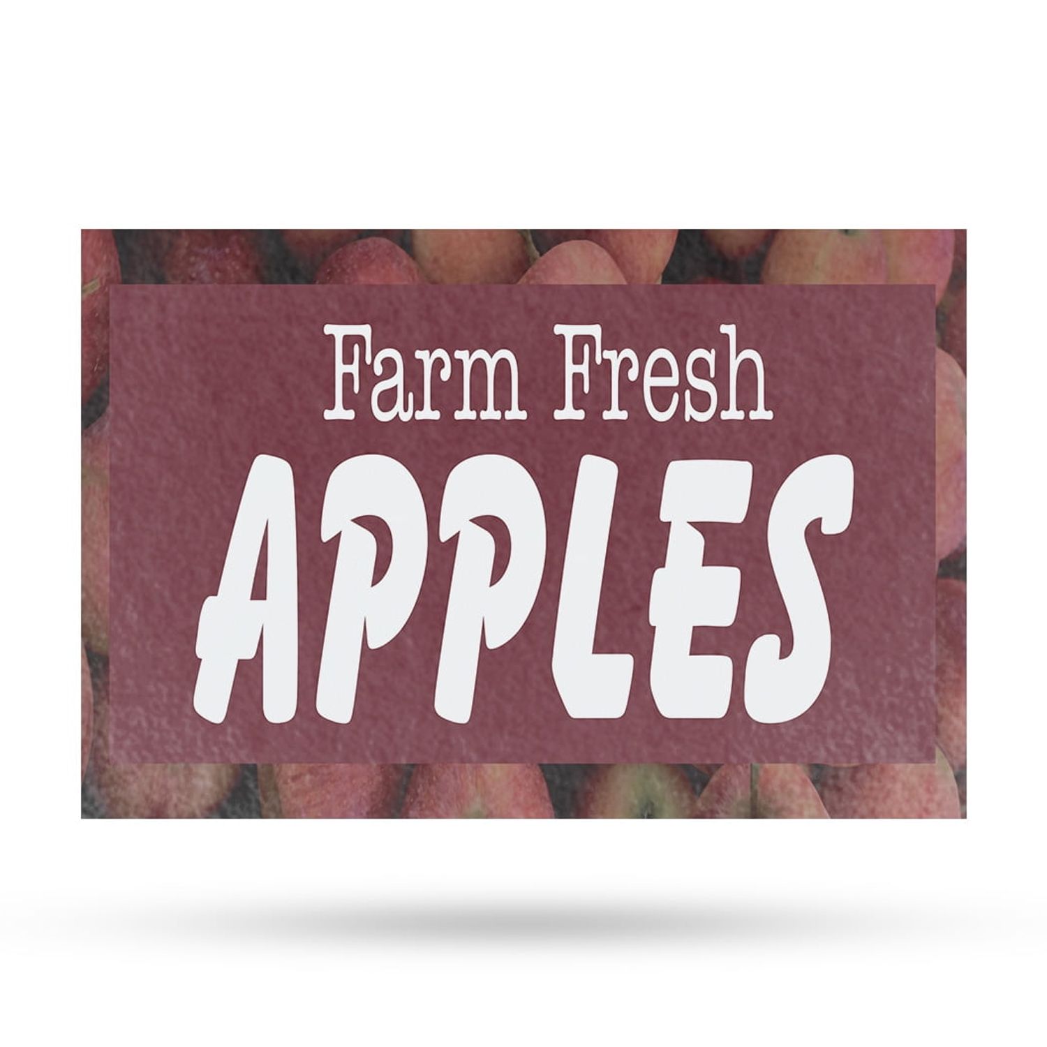 Farm Fresh Apples Vinyl Decal 12 Inch x 16 Inch Weatherproof Heavy-Duty ...