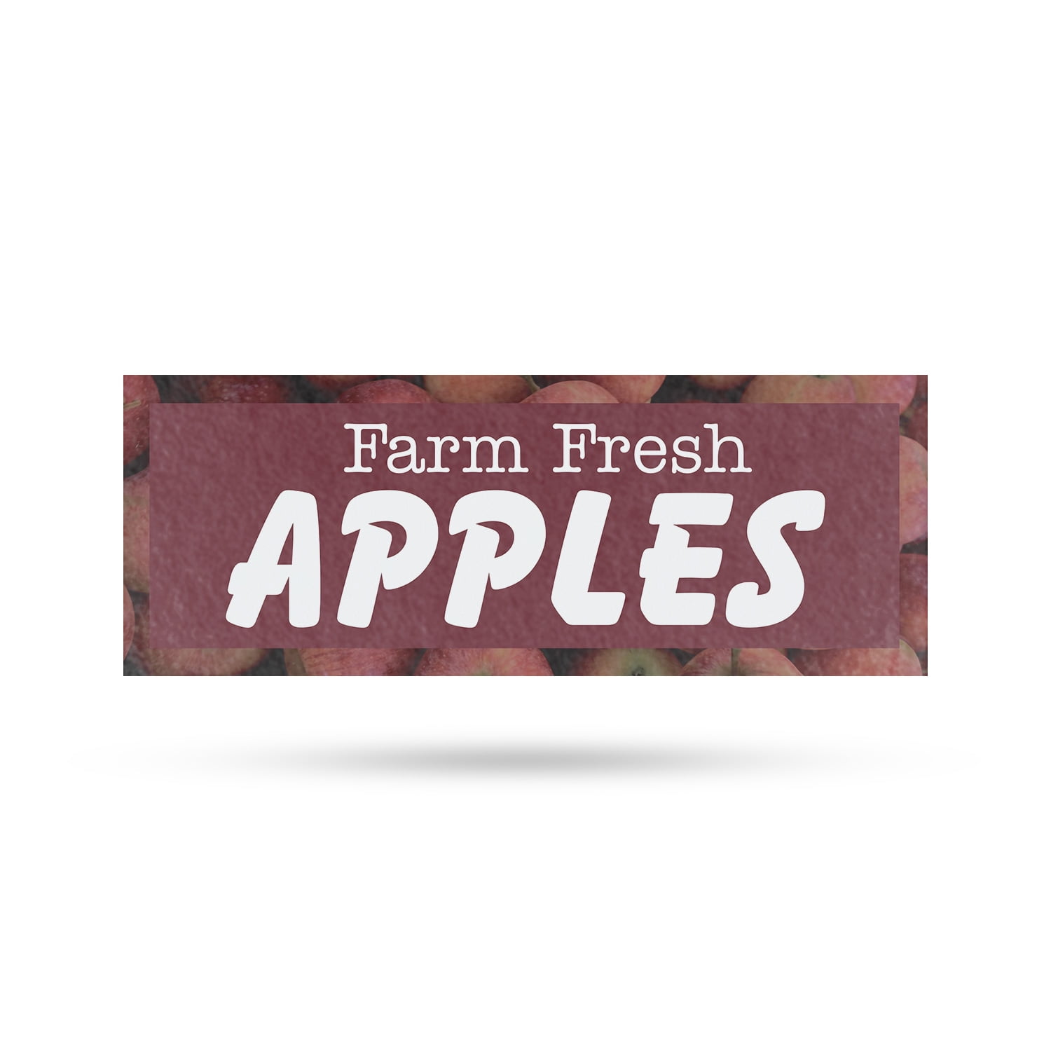 Farm Fresh Apples Vinyl Decal 36 Inch x 14 Inch Weatherproof Heavy-Duty ...