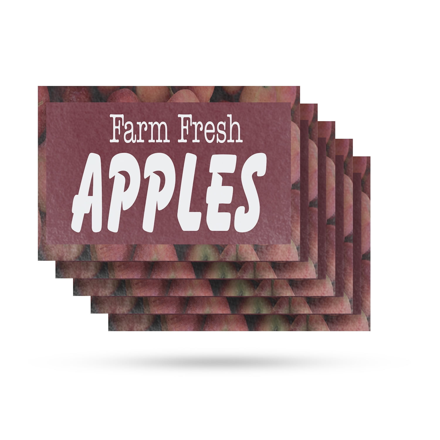 Farm Fresh Apples Vinyl Decal 5 Pack of 18 Inch x 24 Inch Weatherproof ...