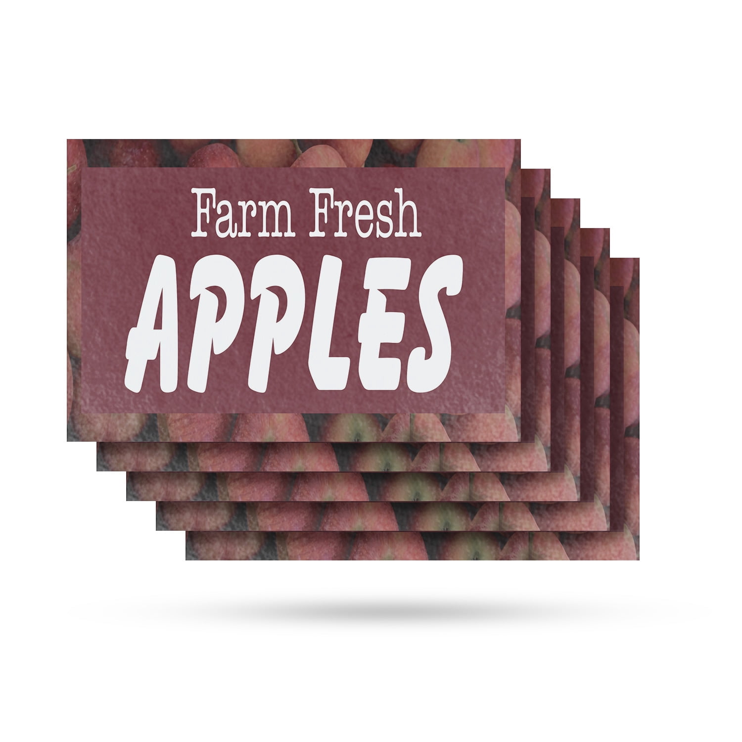 Farm Fresh Apples Vinyl Decal 5 Pack of 24 Inch x 36 Inch Weatherproof ...