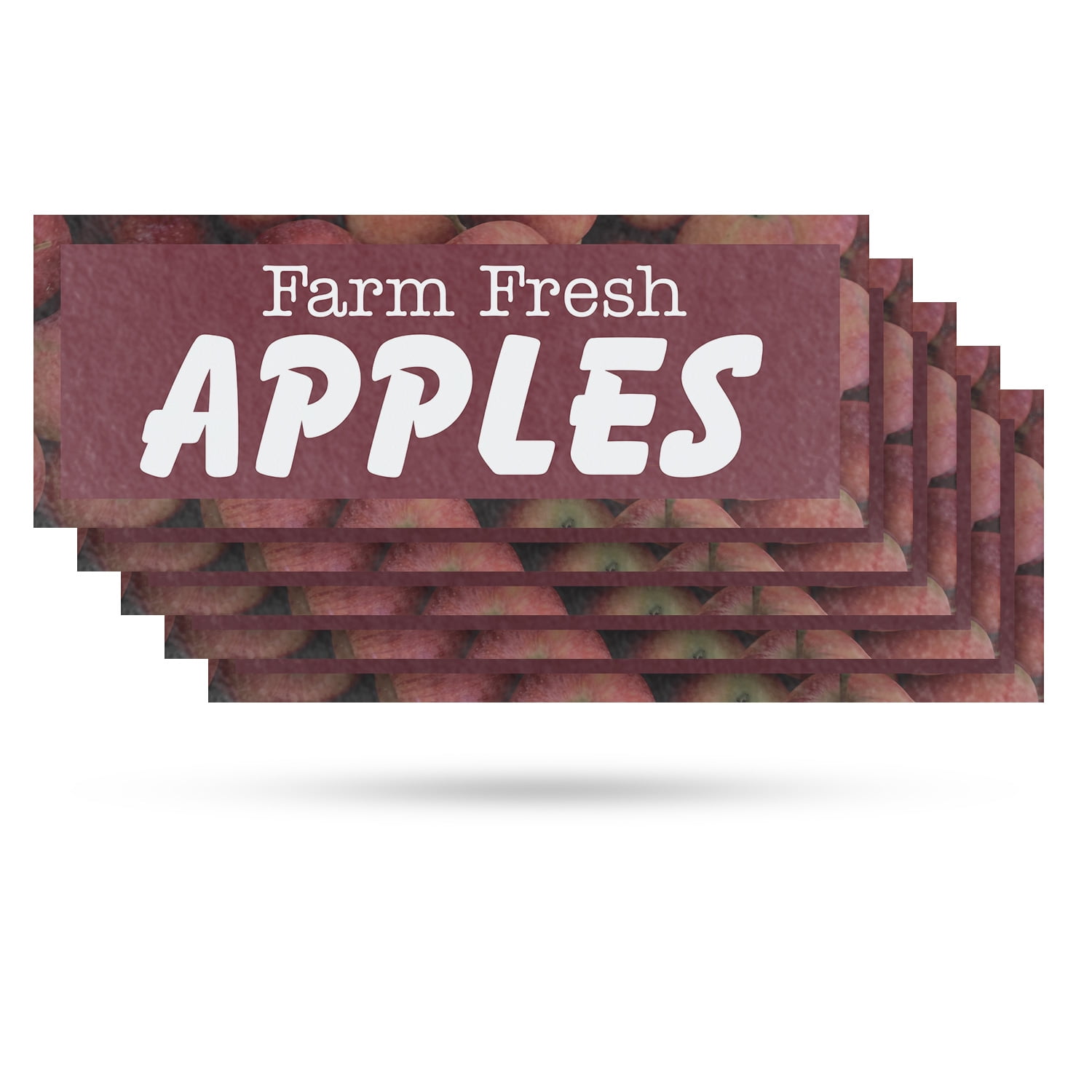 Farm Fresh Apples Vinyl Decal 5 Pack of 24 Inch x 9 Inch Weatherproof ...