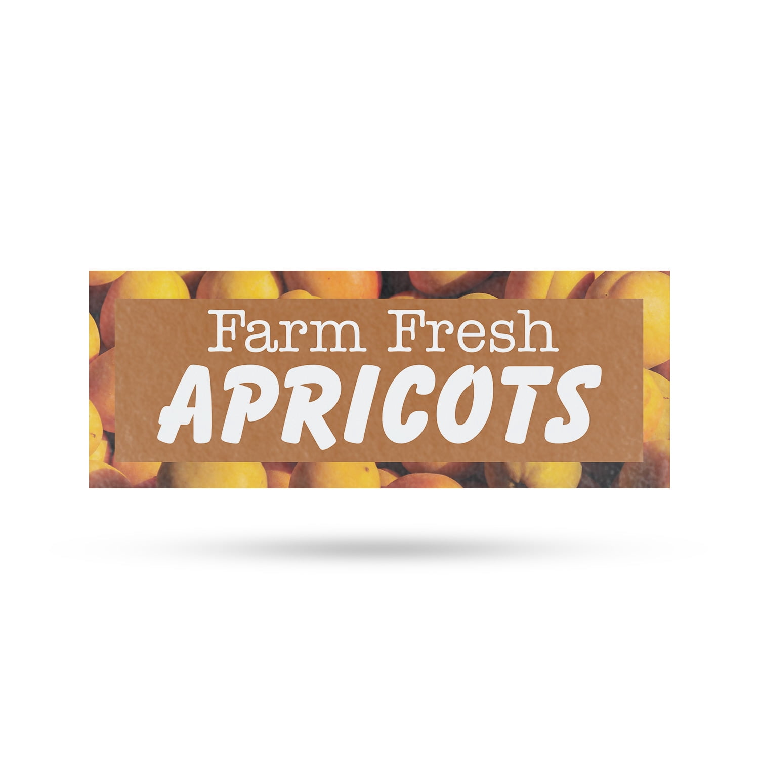 Farm Fresh Apricots Vinyl Decal 48 Inch x 18 Inch Weatherproof Heavy ...