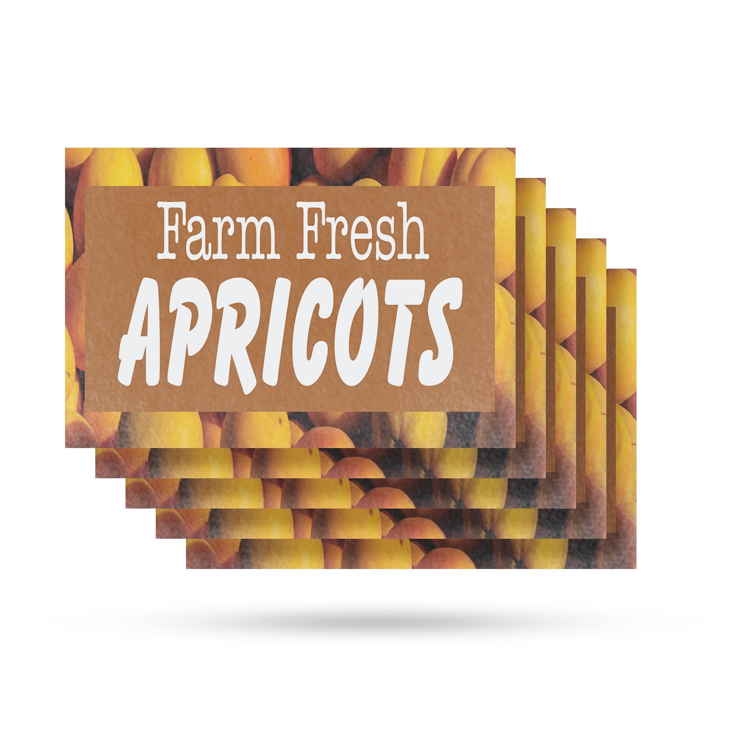 Farm Fresh Apricots Vinyl Decal 5 Pack of 12 Inch x 16 Inch ...