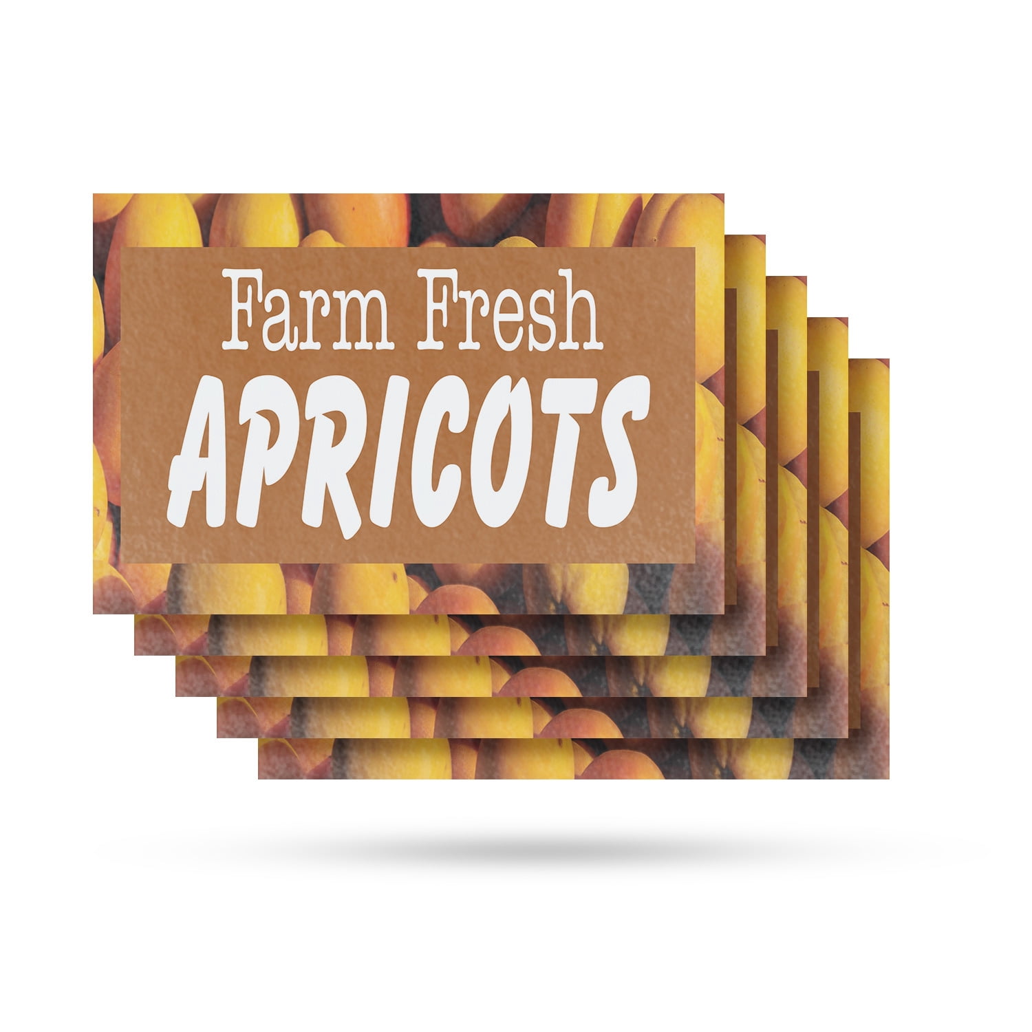 Farm Fresh Apricots Vinyl Decal 5 Pack of 24 Inch x 36 Inch ...