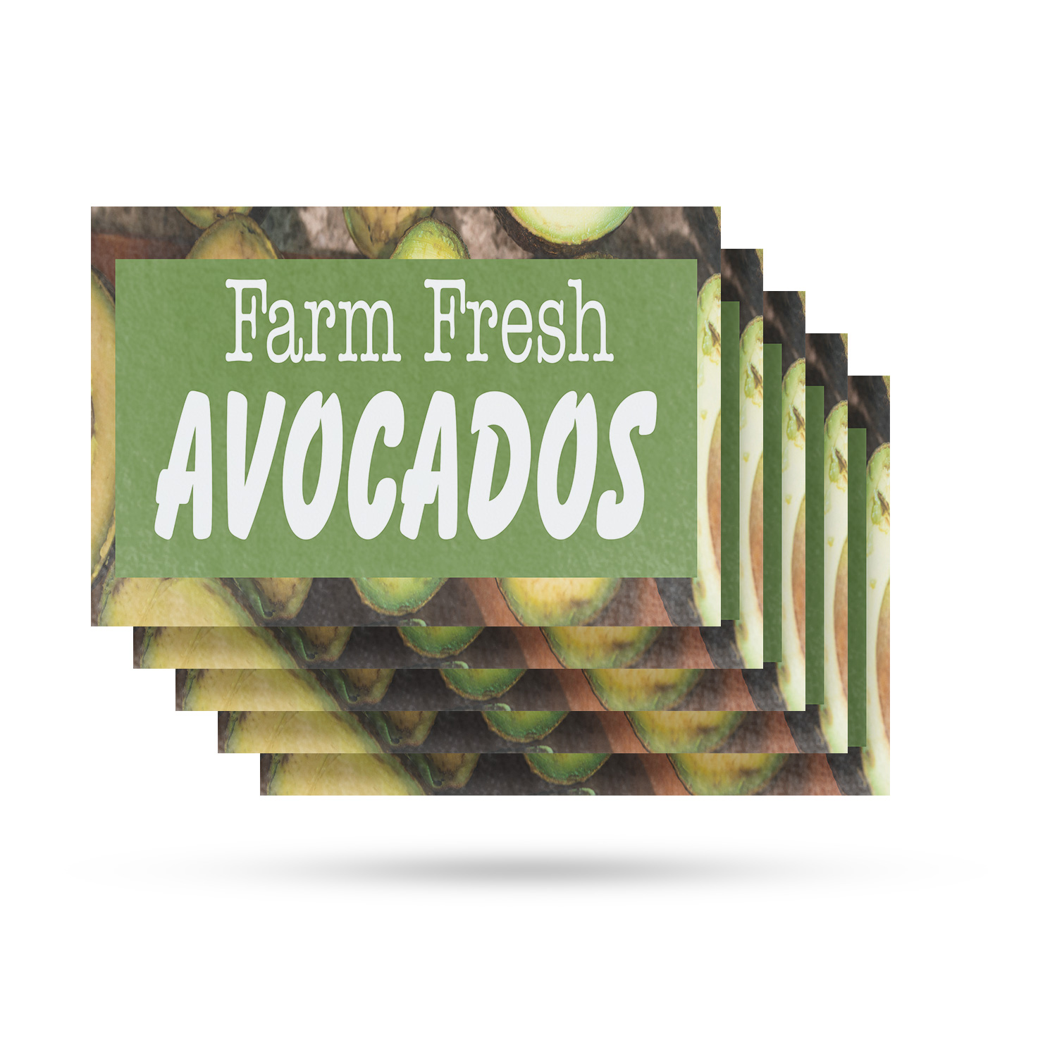 Farm Fresh Avocados Vinyl Decal 5 Pack of 12 Inch x 16 Inch ...