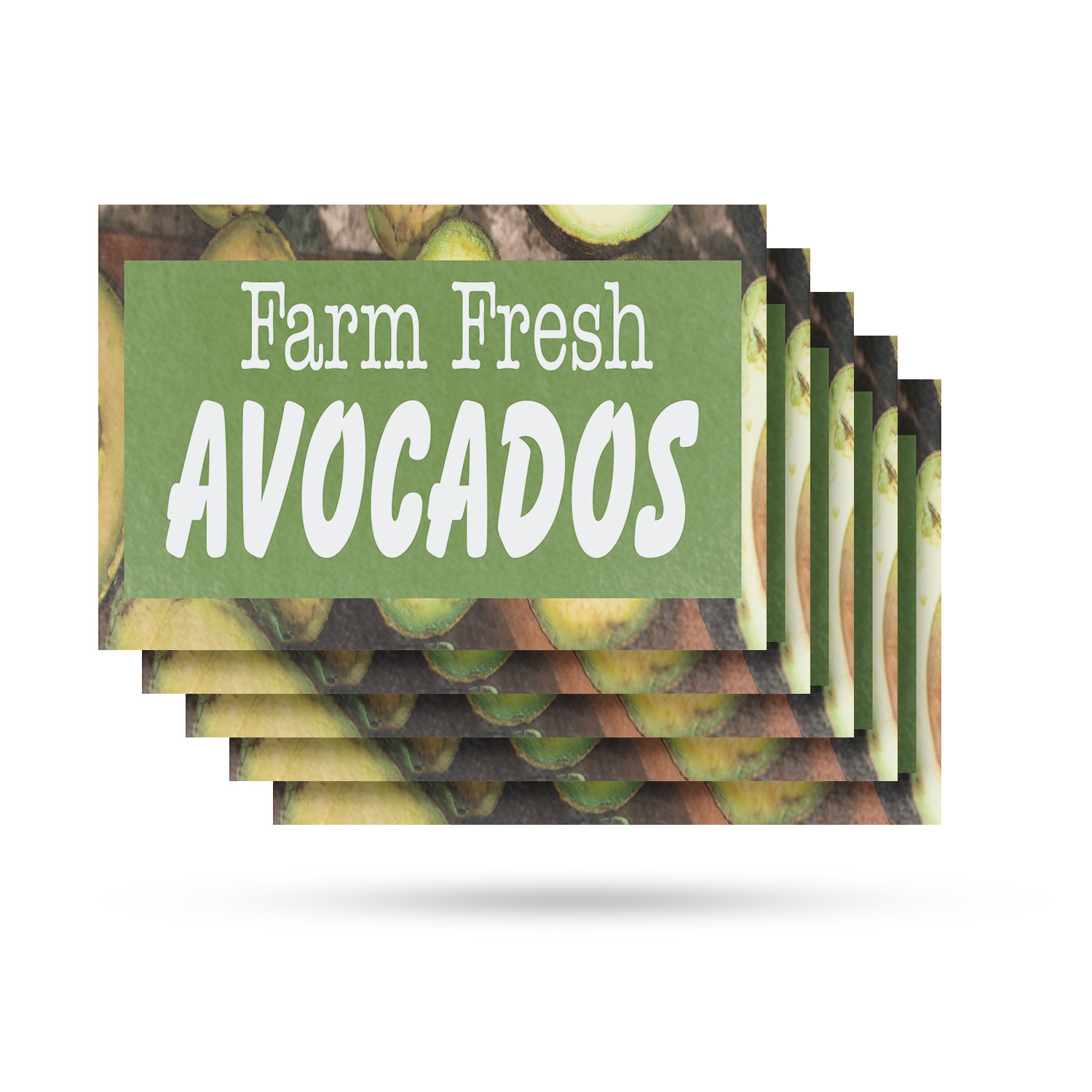 Farm Fresh Avocados Vinyl Decal 5 Pack of 24 Inch x 36 Inch ...
