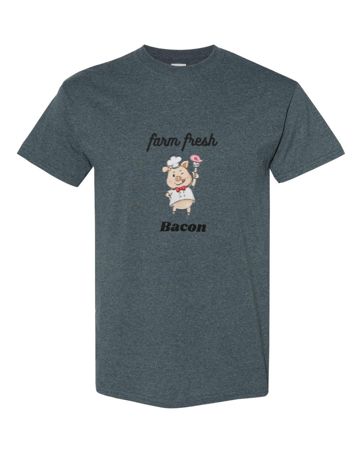 Farm Fresh Bacon Text With Rustic Pig Graphic And Country Life Style ...