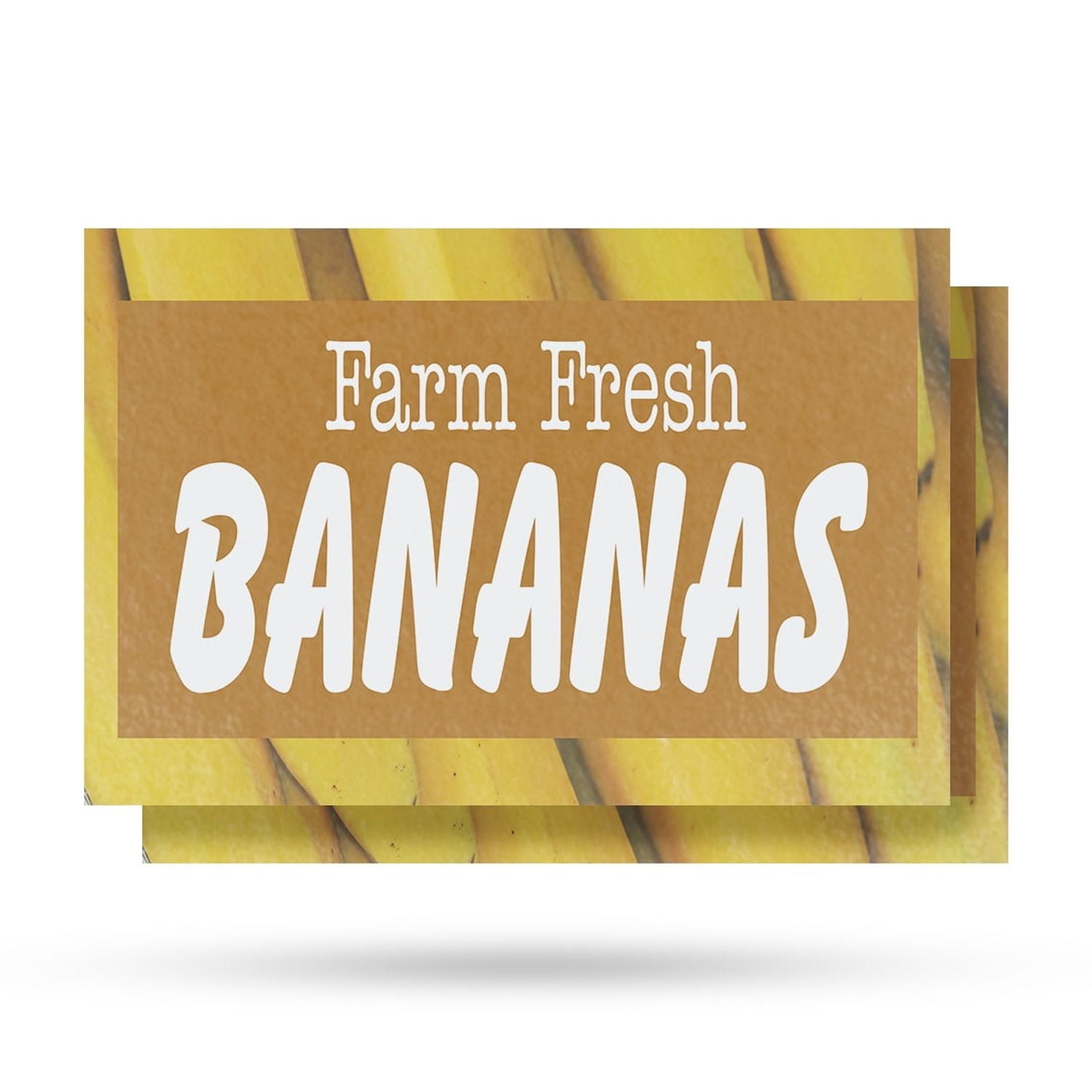 Farm Fresh Bananas Vinyl Decal 2 Pack of 12 Inch x 16 Inch Weatherproof ...