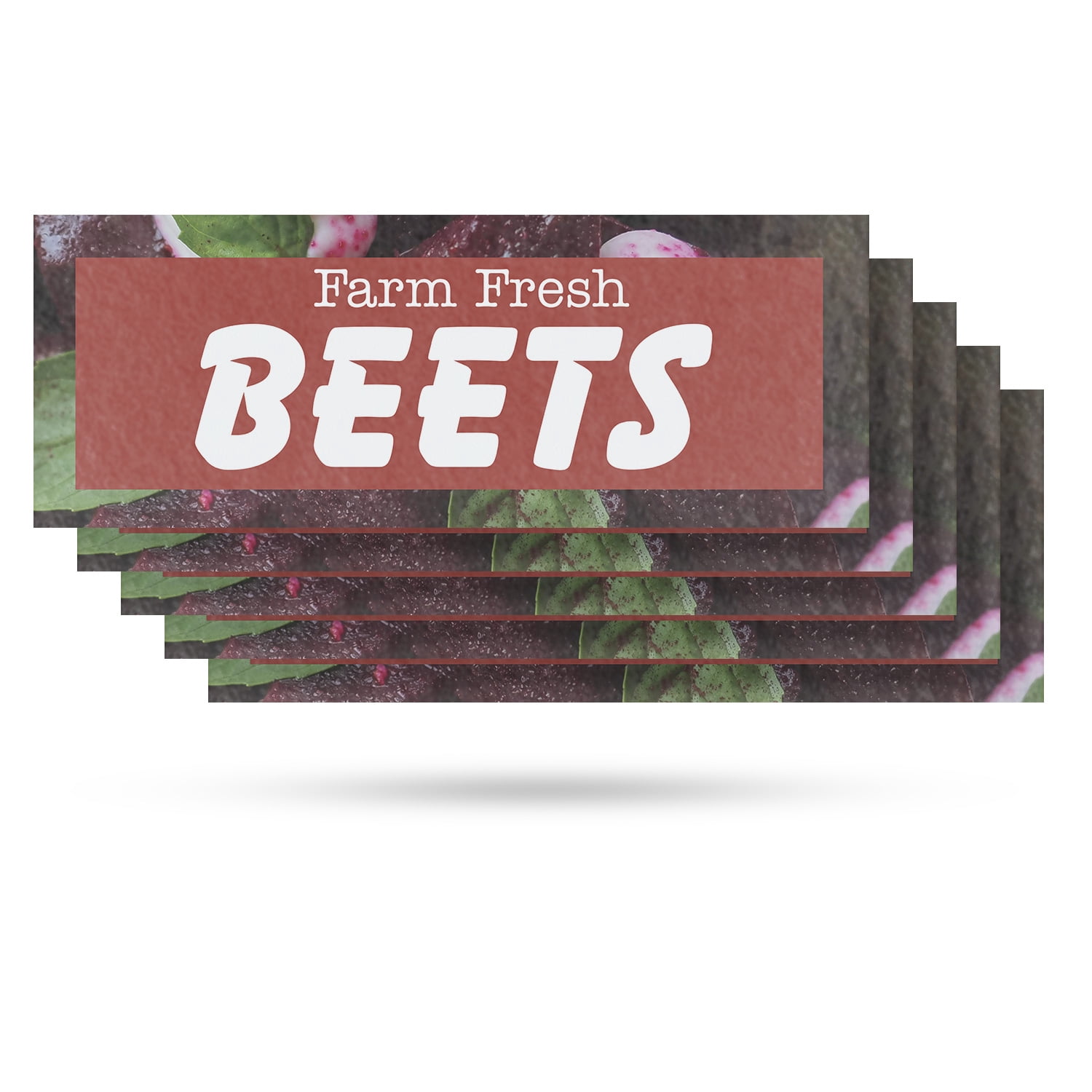 Farm Fresh Beets Vinyl Decal 5 Pack of 12 Inch x 5 Inch Weatherproof ...