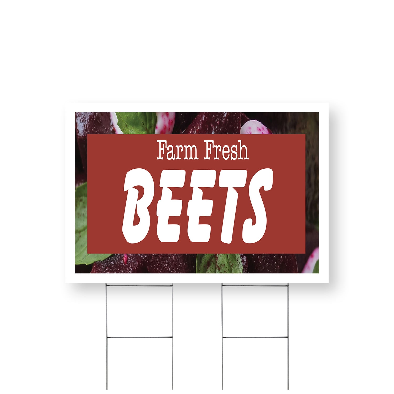 Farm Fresh Beets Yard Sign 24 Inch x 36 Inch Single Sided Weatherproof ...