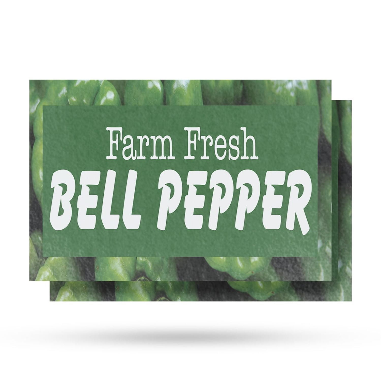 Farm Fresh Bell Pepper Vinyl Decal 2 Pack of 18 Inch x 24 Inch ...
